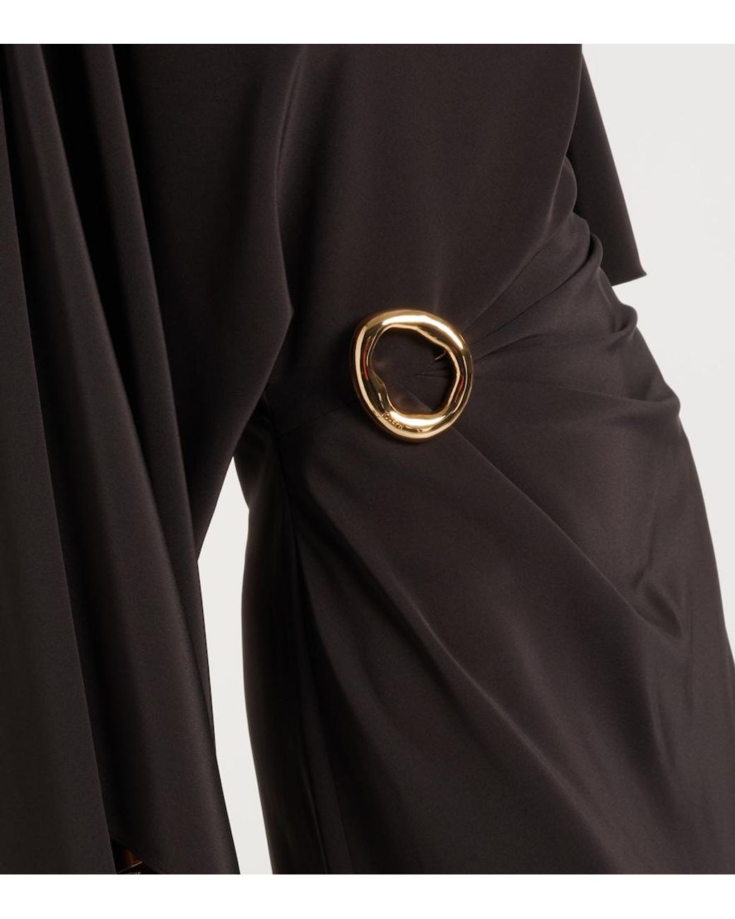 JOSEPH Joya Satin Twill Midi Dress in Black | Lyst