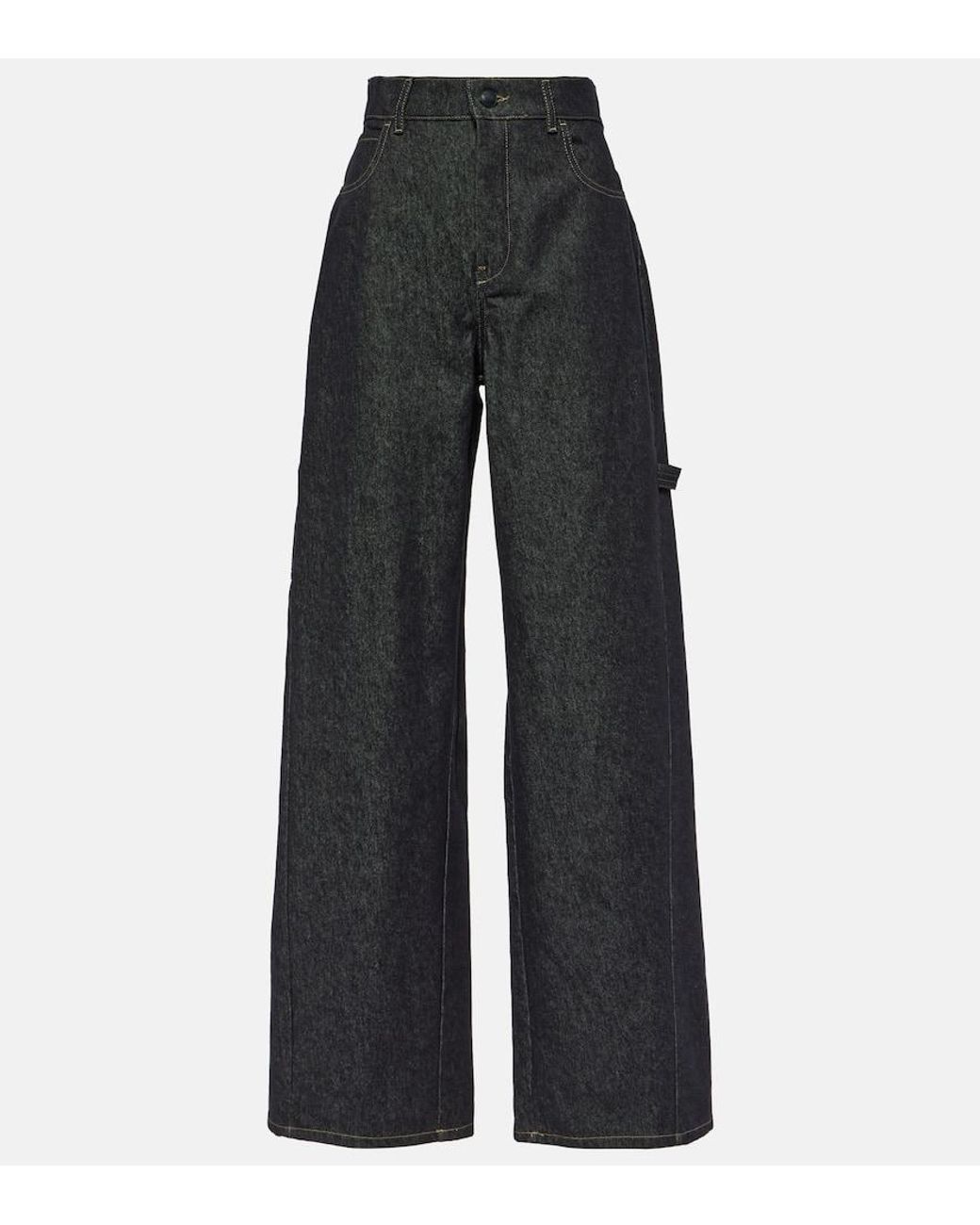 Max Mara Centro High-Rise Wide-Leg Jeans in Blue | Lyst