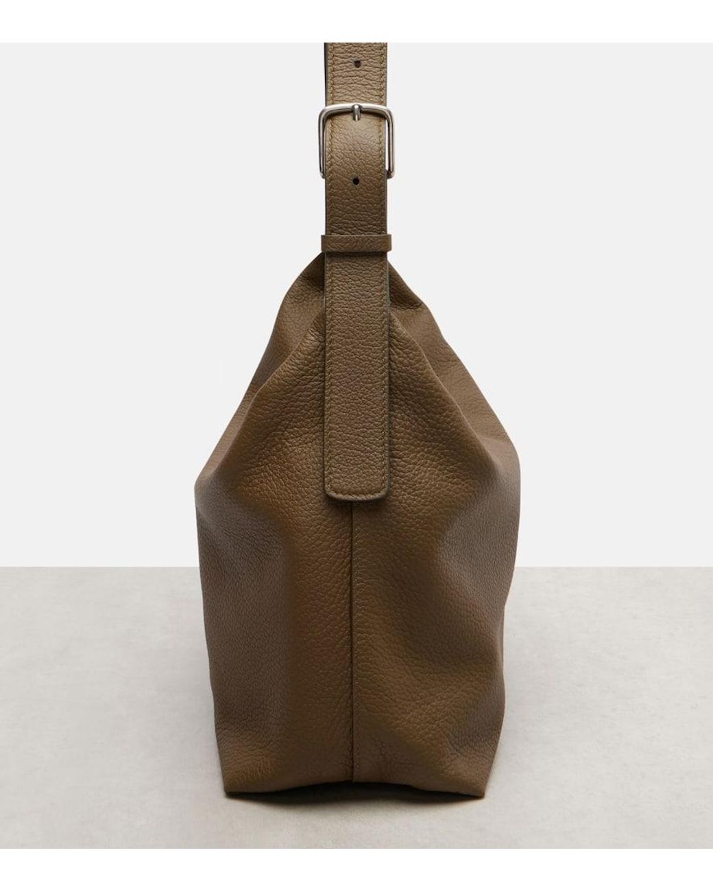 The Row Isa Leather Shoulder Bag in Brown | Lyst UK