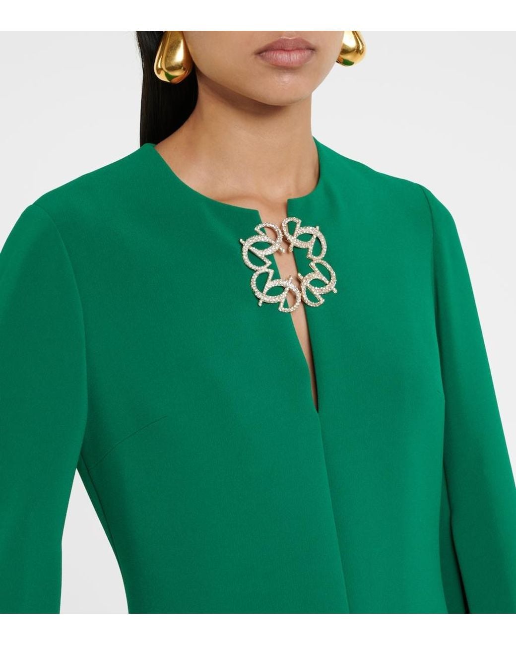 Elie Saab Embellished Cady Gown in Green | Lyst