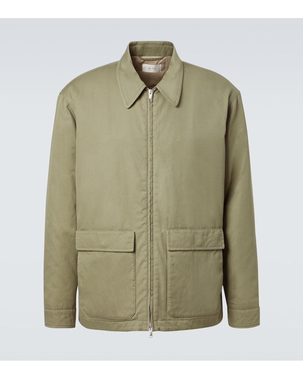 The Row Justo Gabardine Down Field Jacket in Green for Men | Lyst