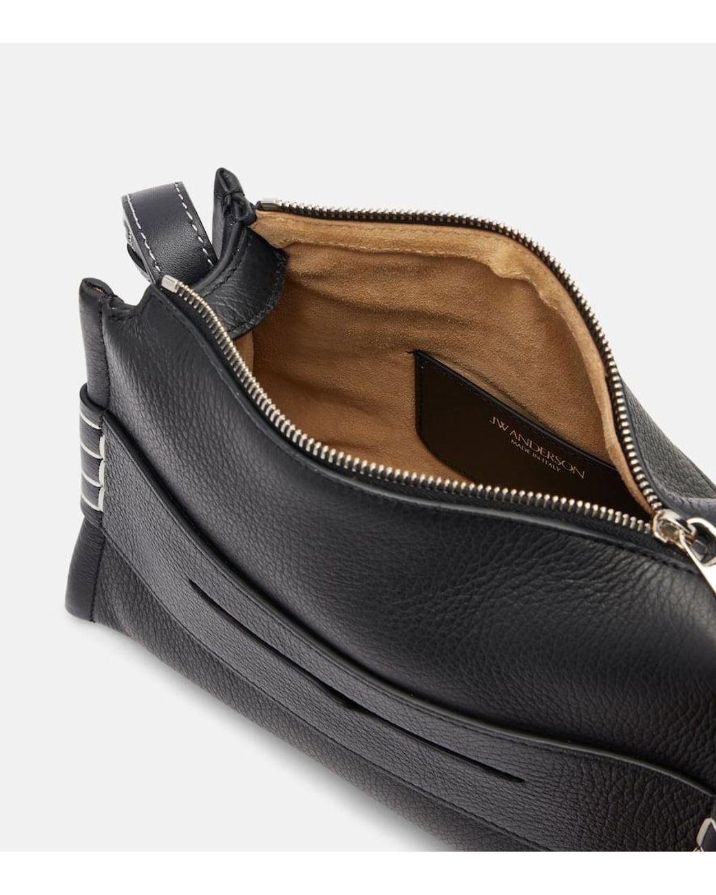 JW Anderson Loafer Small Leather Crossbody Bag in Black | Lyst UK