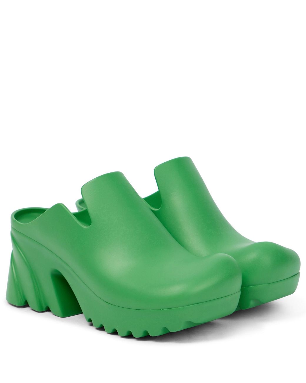 Bottega Veneta Flash Rubber Mules in Green | Lyst