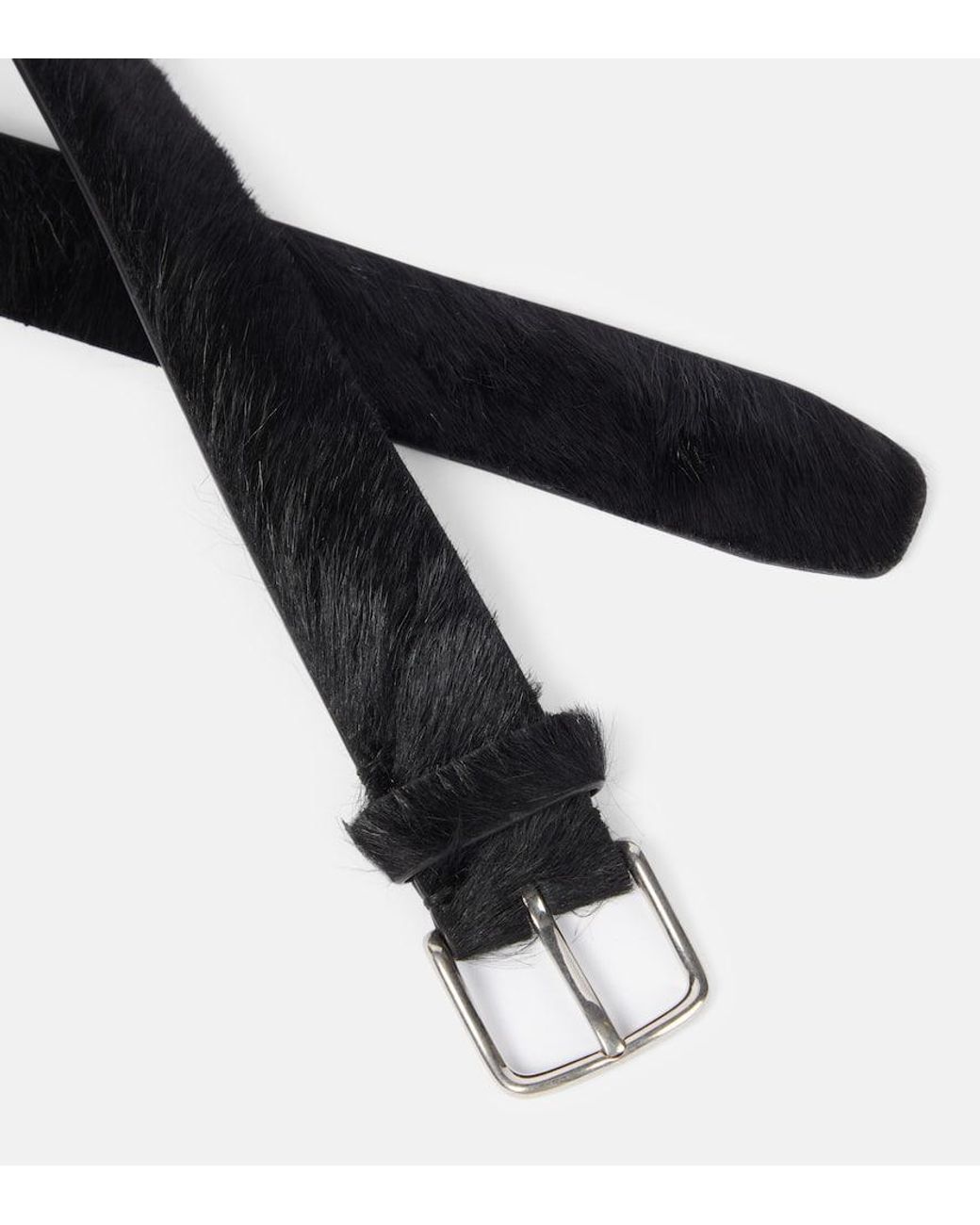 The Row Calf Hair Belt in Black | Lyst