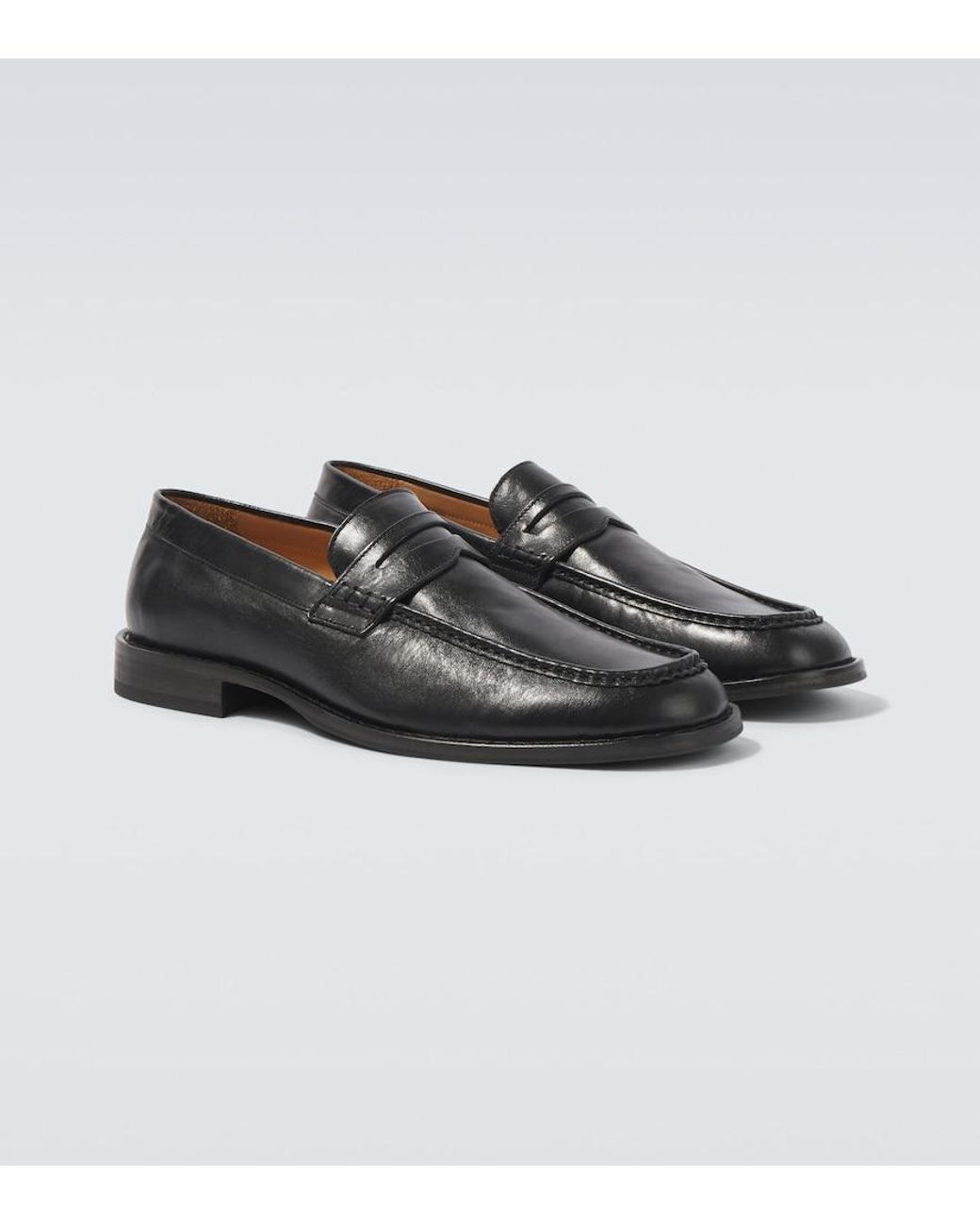 Our Legacy Light Leather Penny Loafers in Black for Men | Lyst