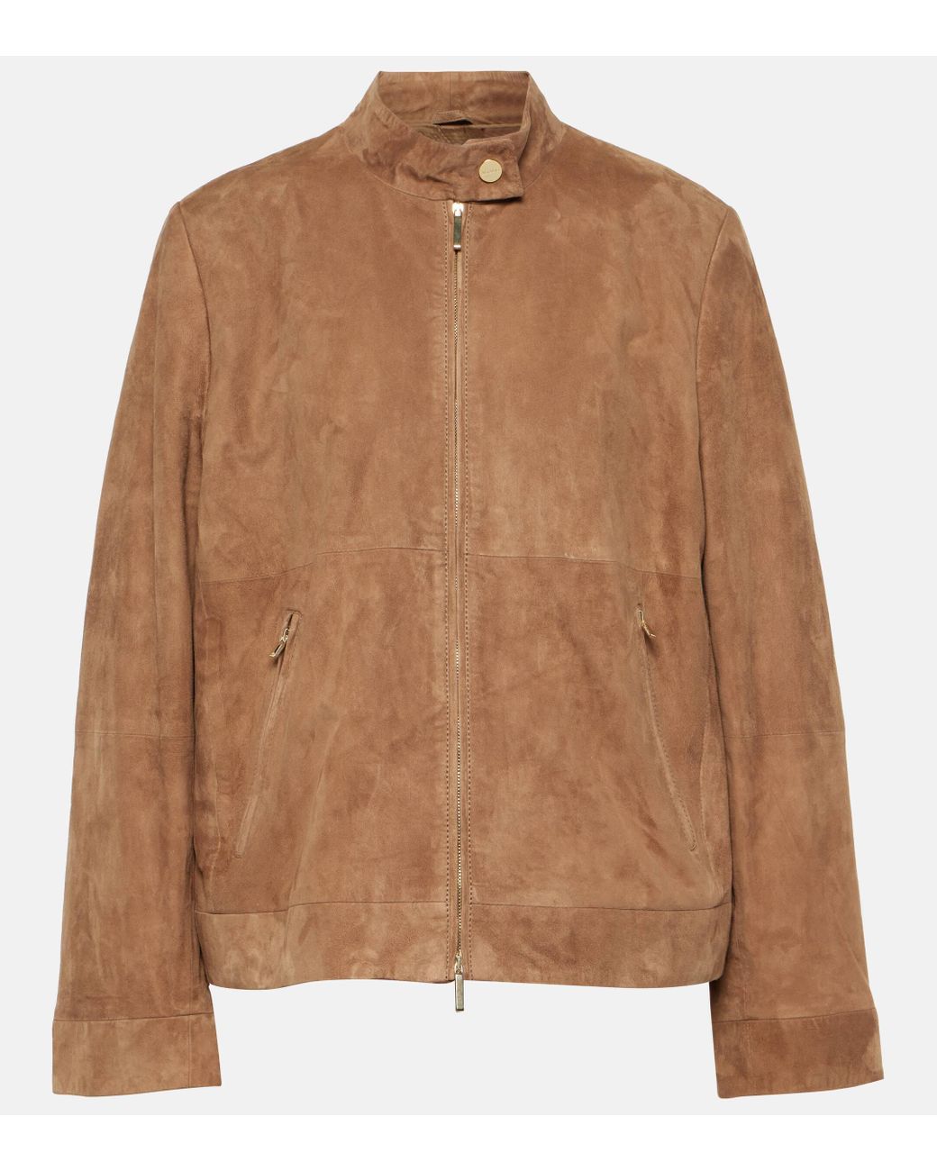 Max Mara 'Max Mara Jene Suede Jacket in Brown | Lyst UK