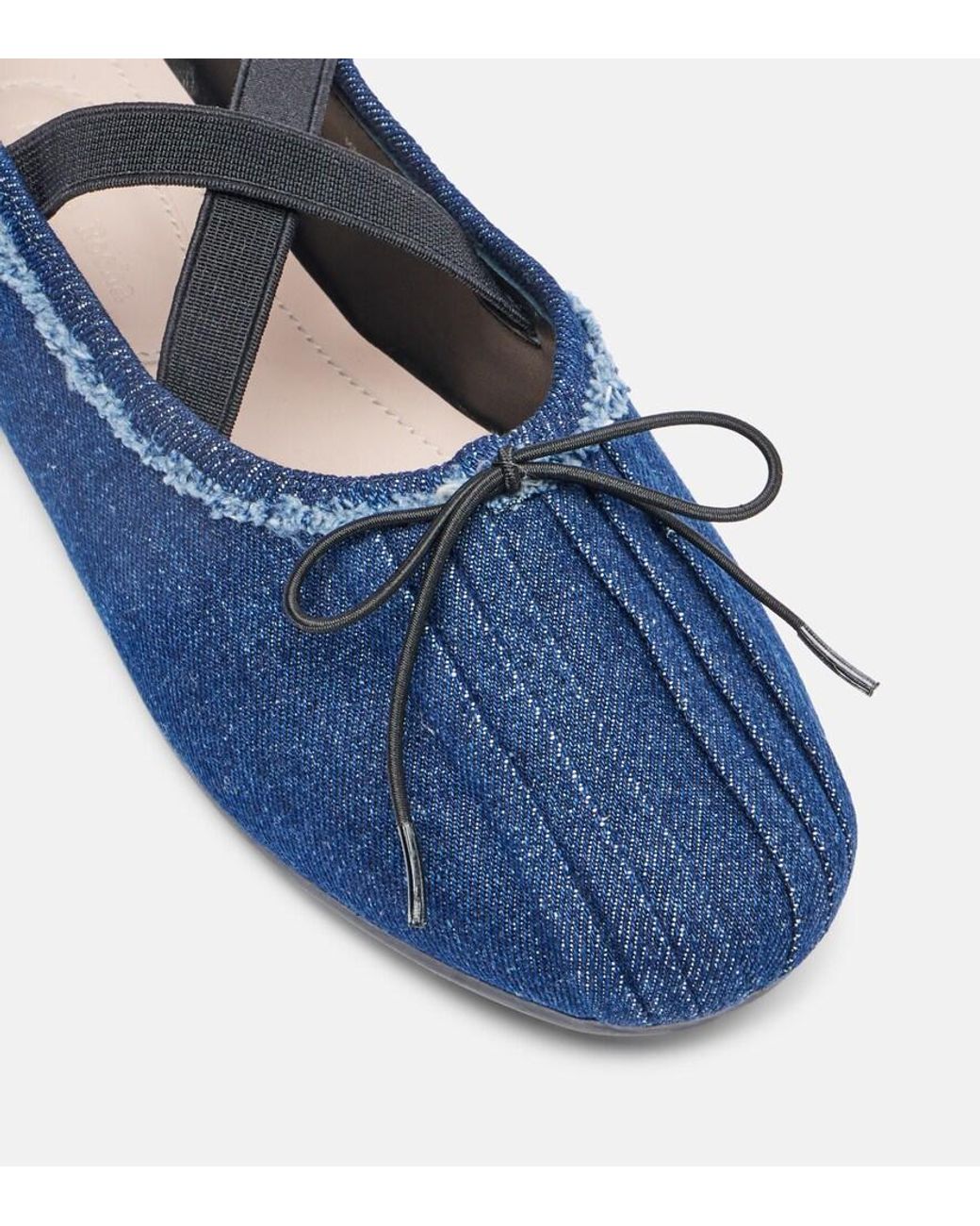 Simone Rocha Ballerina Grip Denim Ballet Flats in Blue | Lyst
