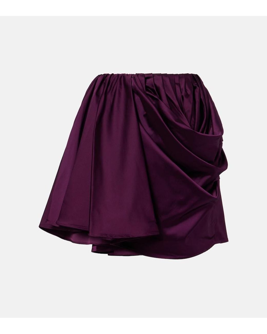 Ganni Draped Miniskirt in Purple | Lyst