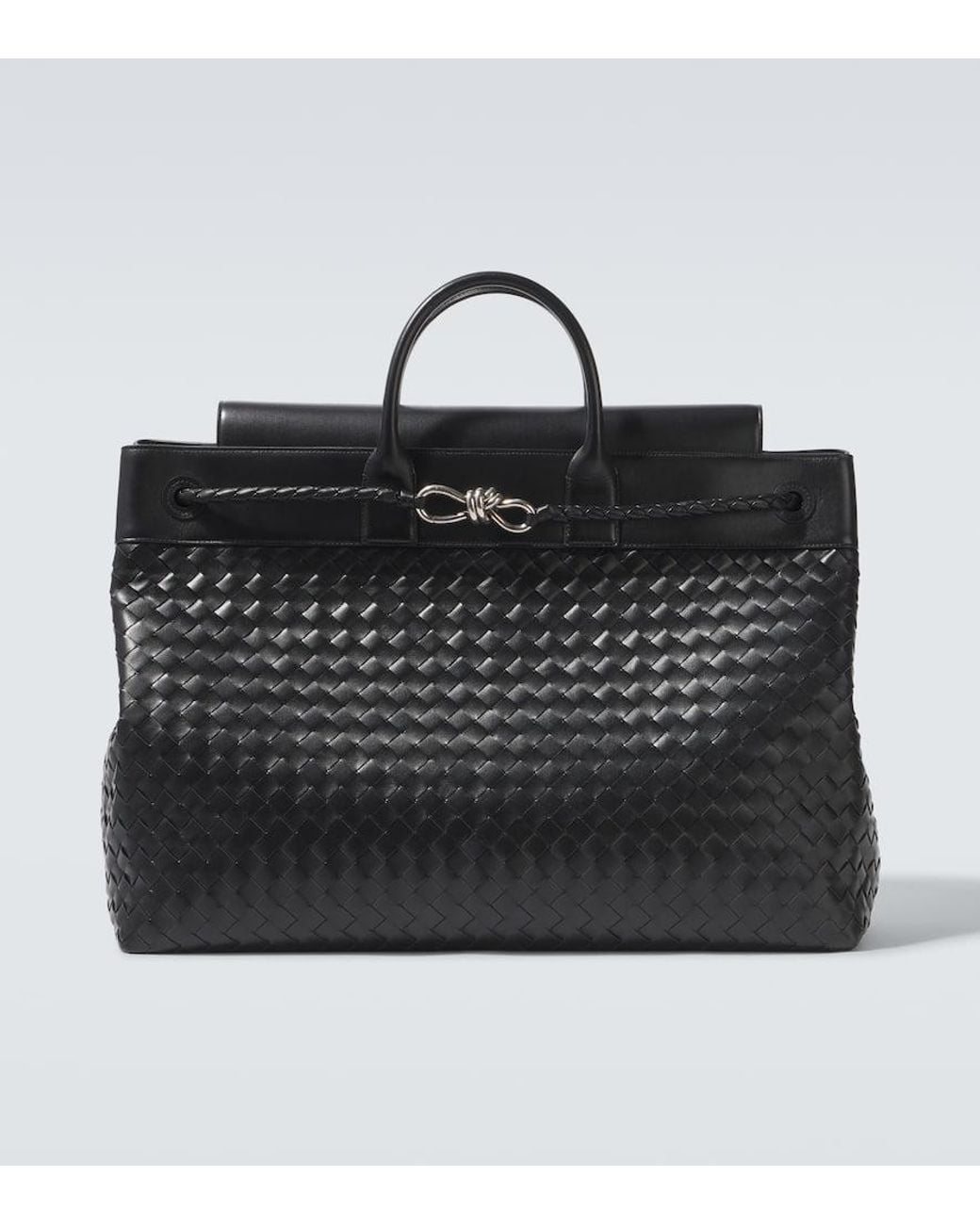 Bottega Veneta Andiamo Voyager Large Leather Tote Bag in Black for Men ...