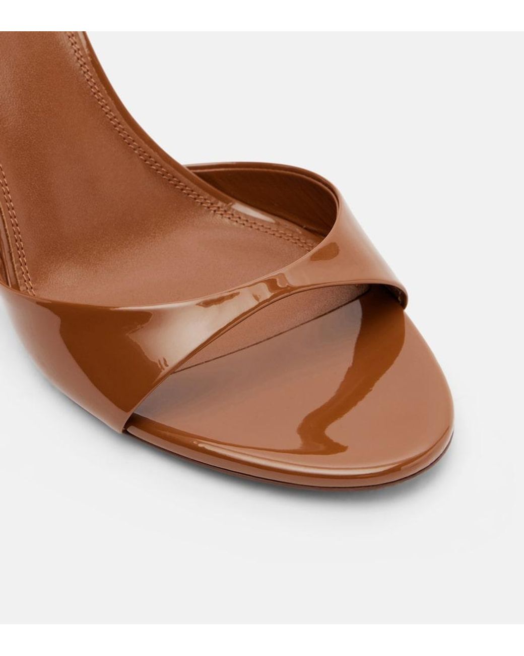 Paris Texas Lidia 70 Patent Leather Mules in Brown | Lyst