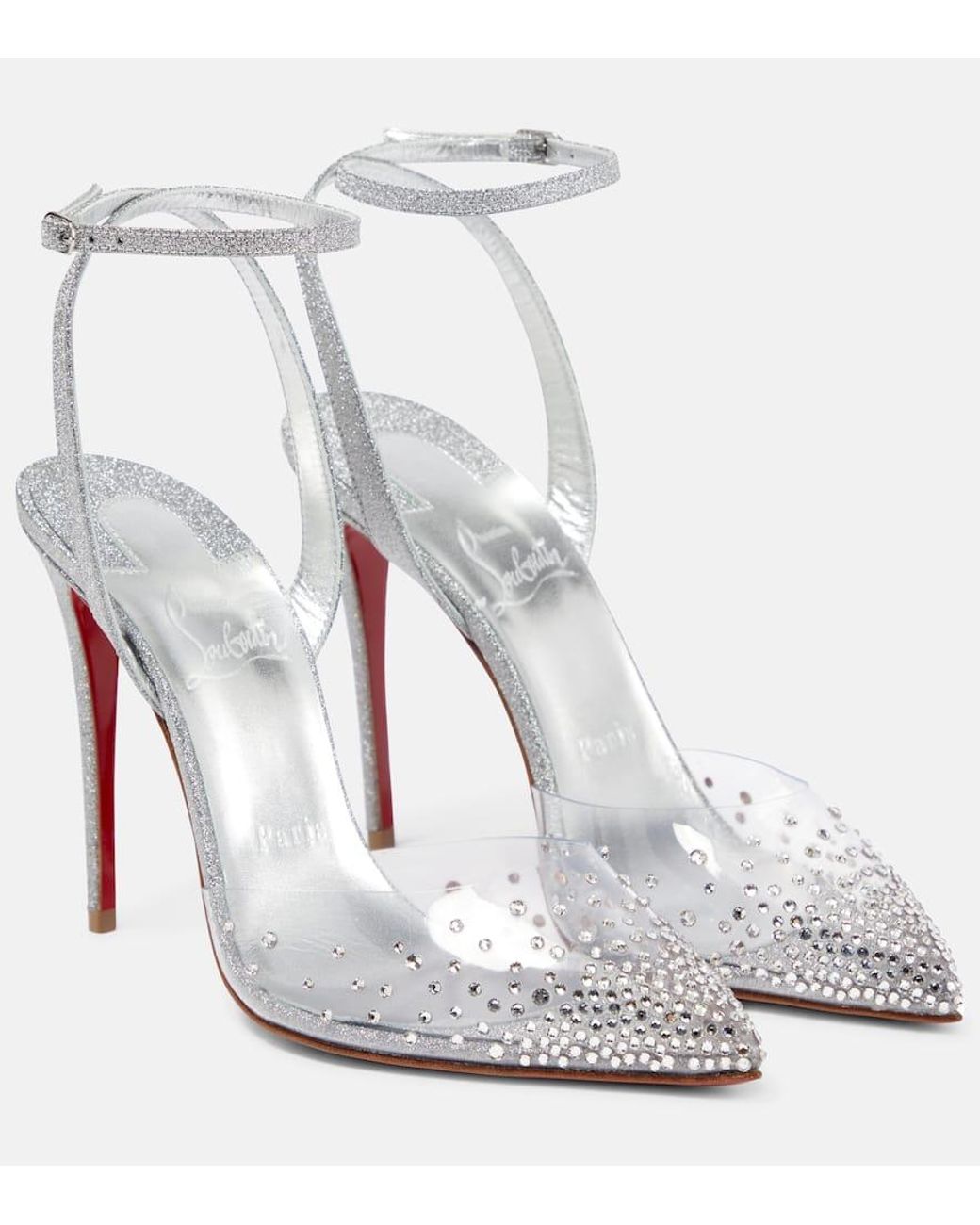 Christian Louboutin Spikaqueen 100 Crystal-embellished Pvc Christian Louboutin Spikaqueen 100 Crystal-embellished Pvc