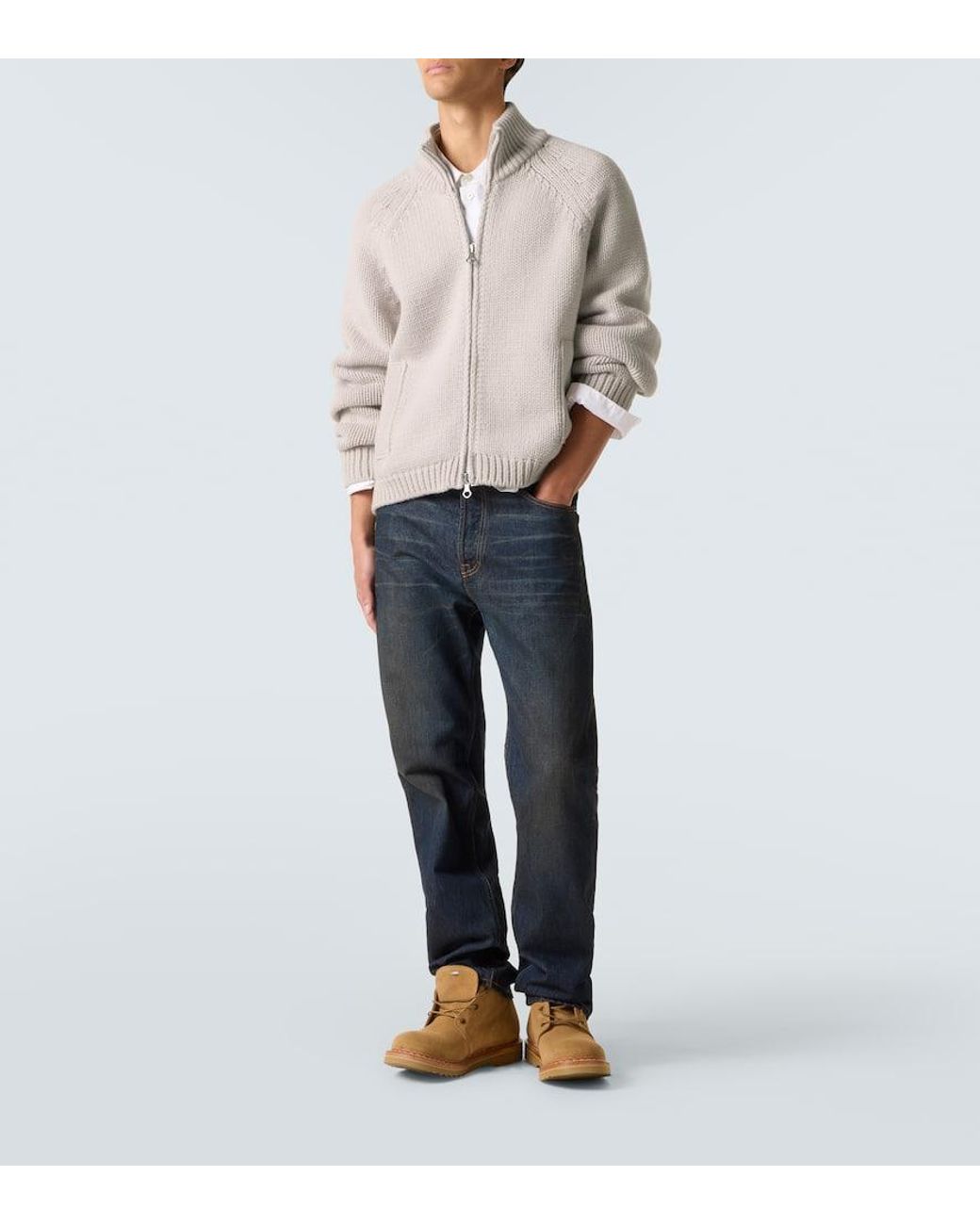 Our Legacy Ultra Wool Zip-Up Cardigan in Natural for Men | Lyst UK