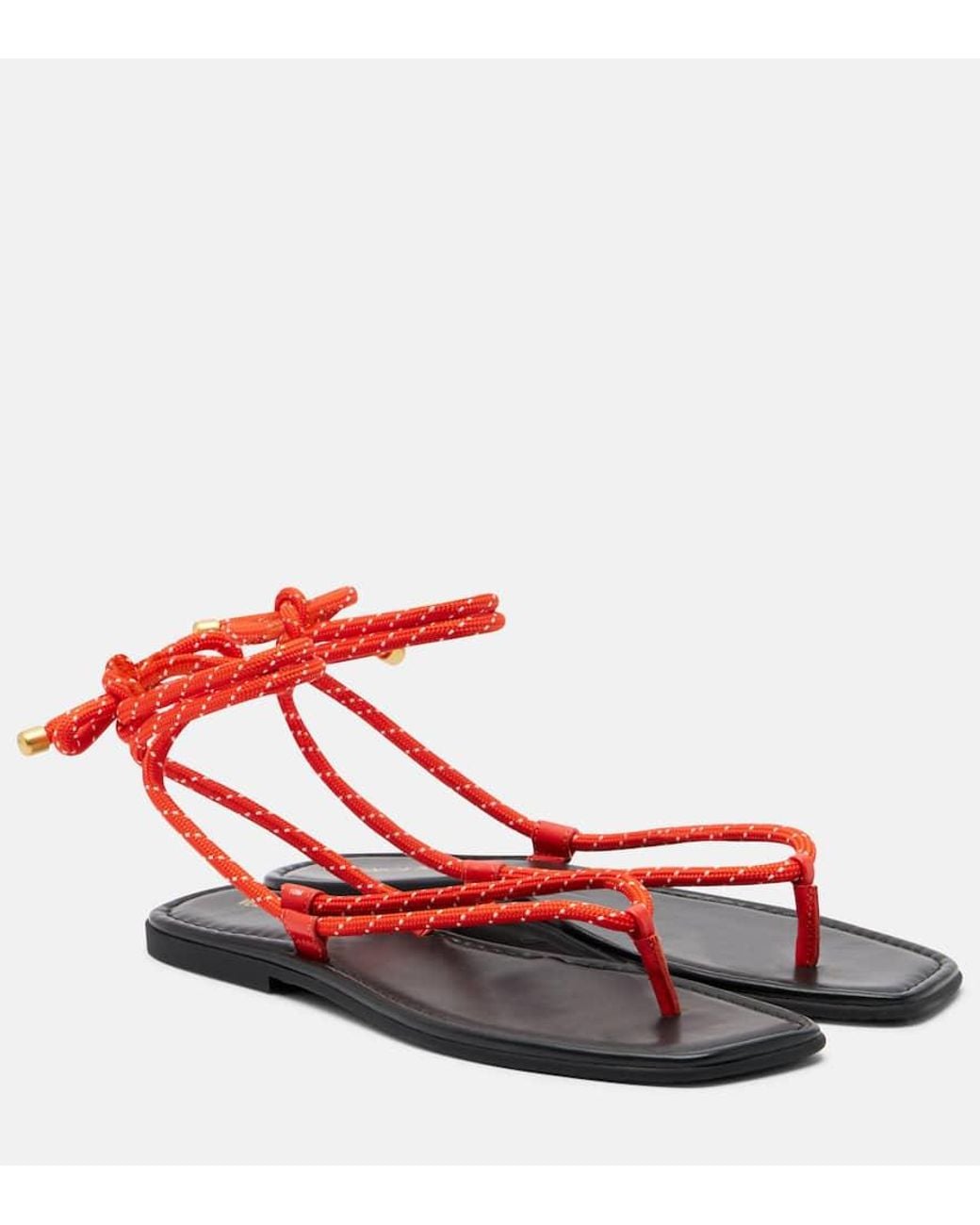 Veronica Beard Carmina Thong Sandals in Red | Lyst