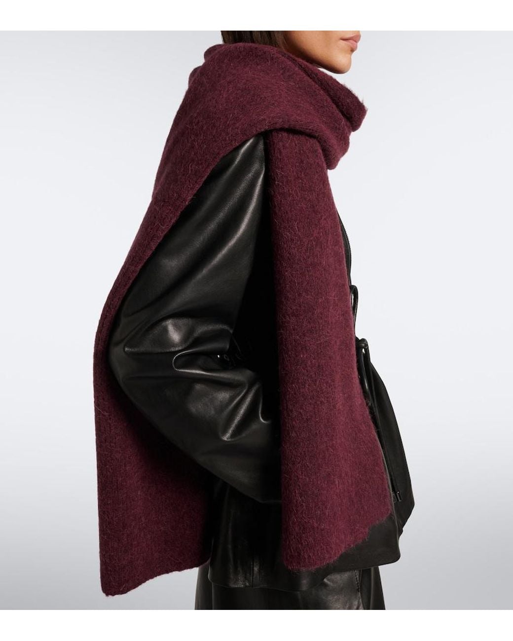 JOSEPH Wilbur Alpaca And Wool-Blend Scarf in Purple | Lyst UK