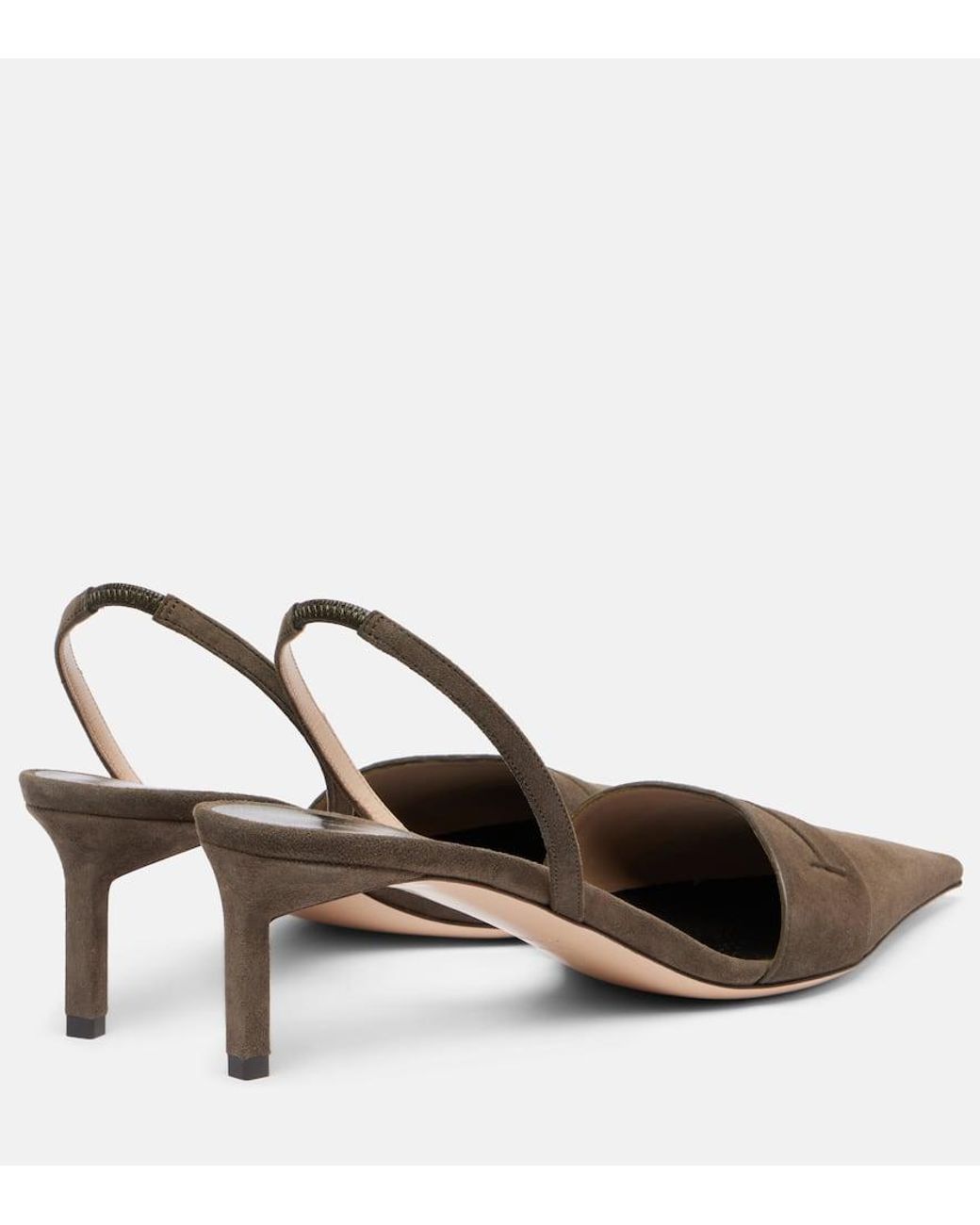 Tom Ford Eva 55 Suede Slingback Pumps in Brown | Lyst