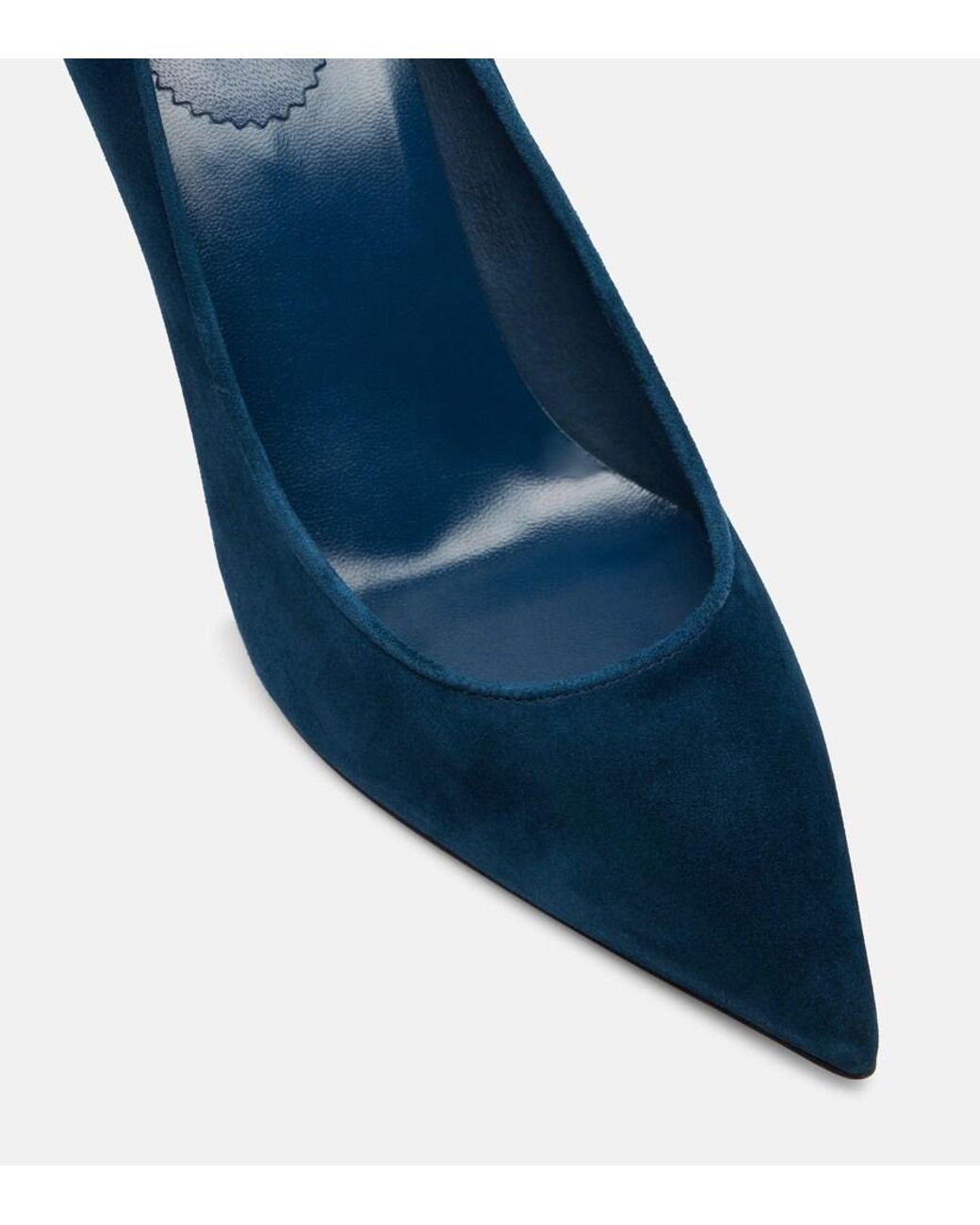 Christian Louboutin Sporty Kate 85 Suede Pumps in Blue | Lyst