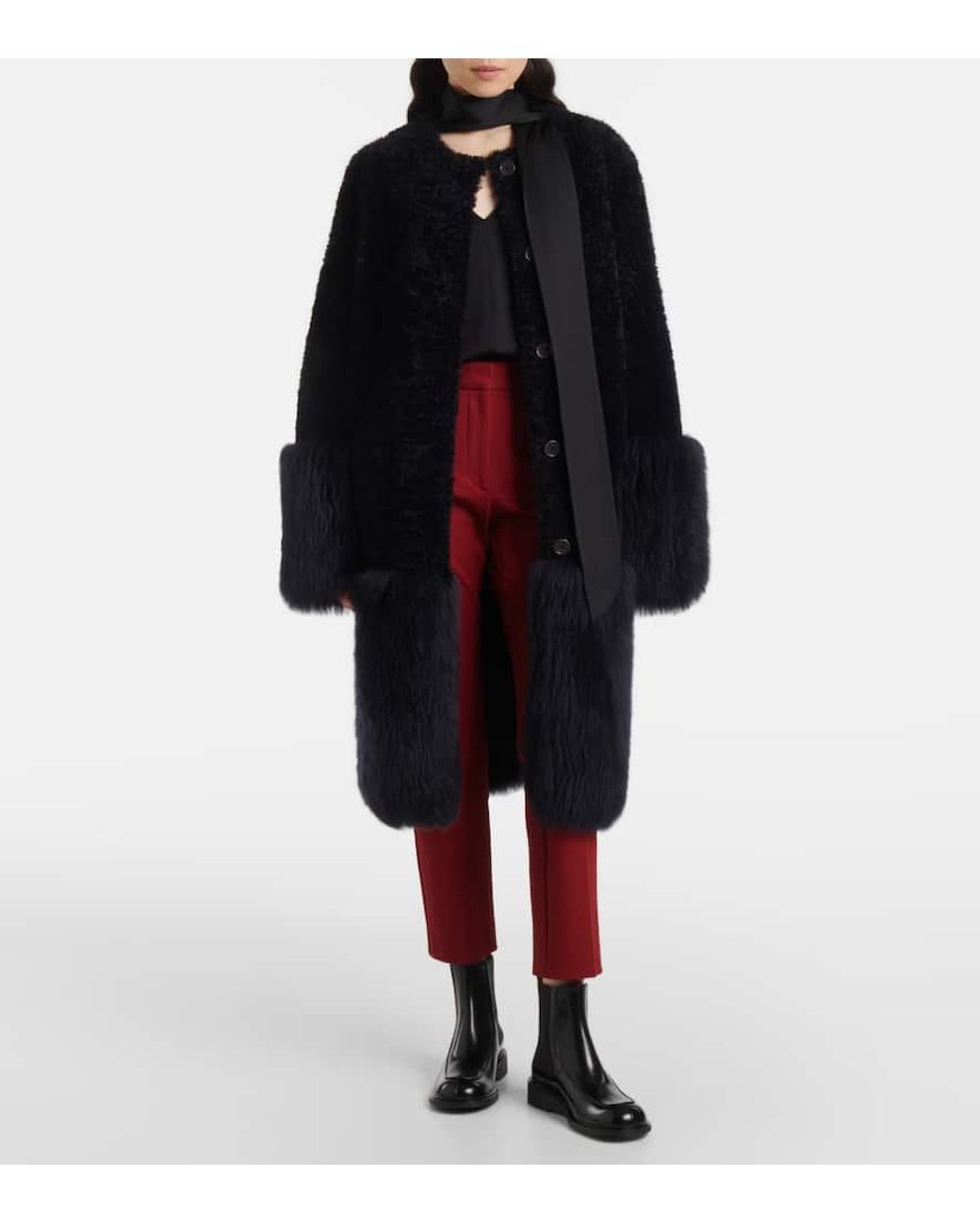 JOSEPH Coleman Slim Pants in Red | Lyst UK