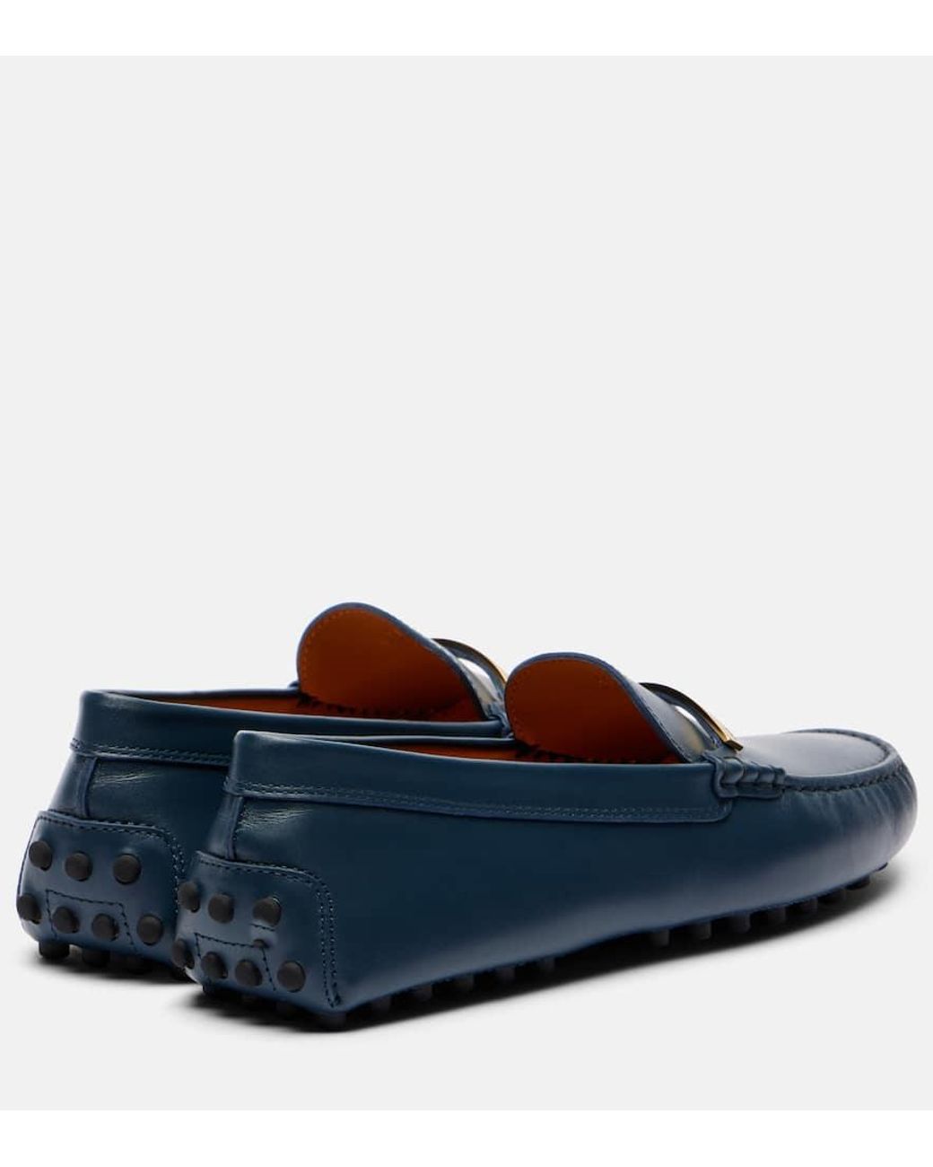 Tod's Gommino Barretta Leather Loafers in Blue | Lyst