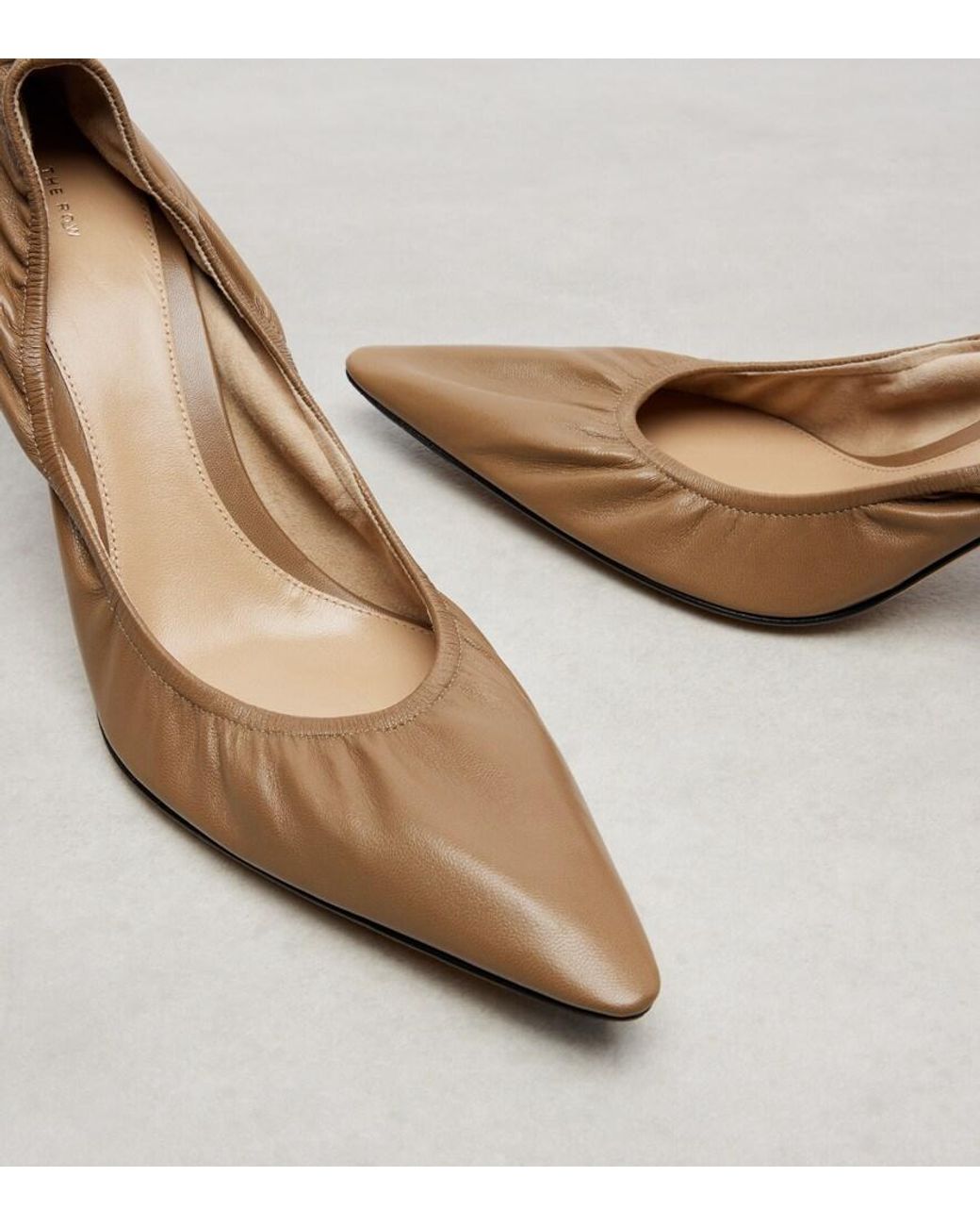 The Row Liisa 80 Leather Pumps in Brown | Lyst UK