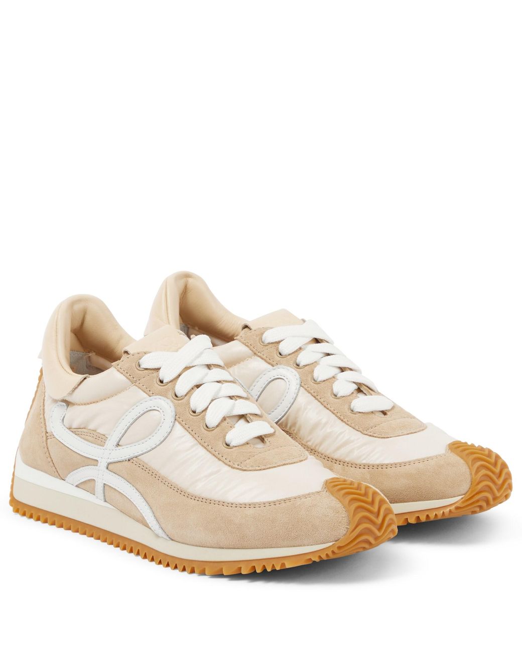 Loewe Flow Runner Suede Sneakers in White | Lyst