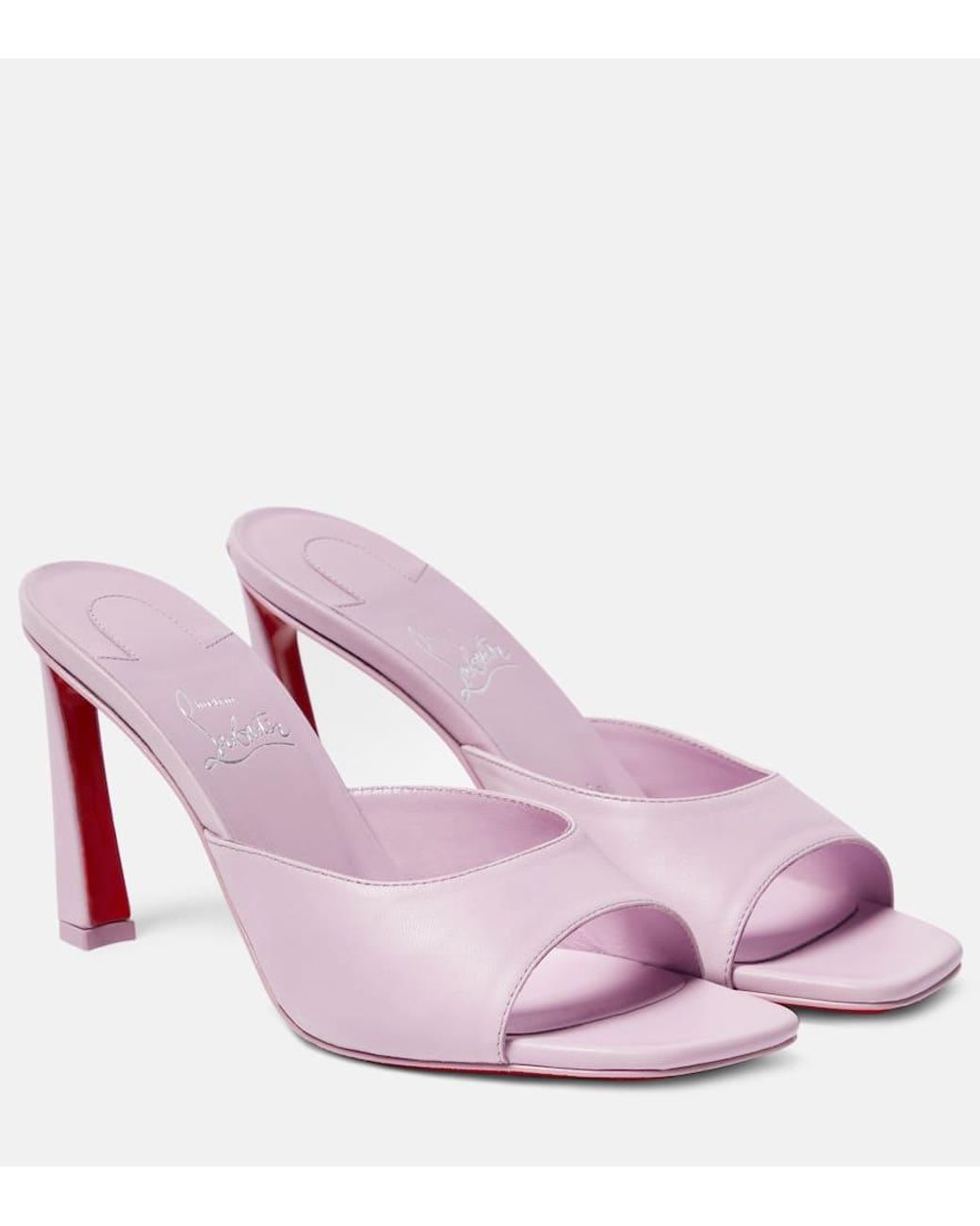 Christian Louboutin Condora Leather Mules in Pink | Lyst