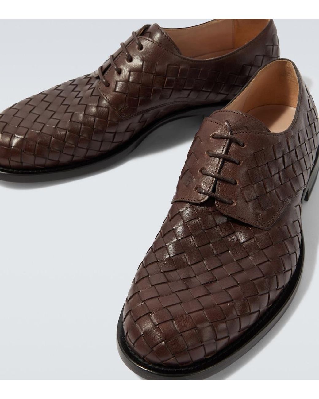 The Row Novus Woven Leather Derby Shoes in Brown for Men | Lyst