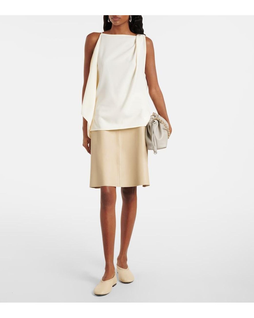 A.Emery Park Embroidered Leather Ballet Flats in Natural | Lyst