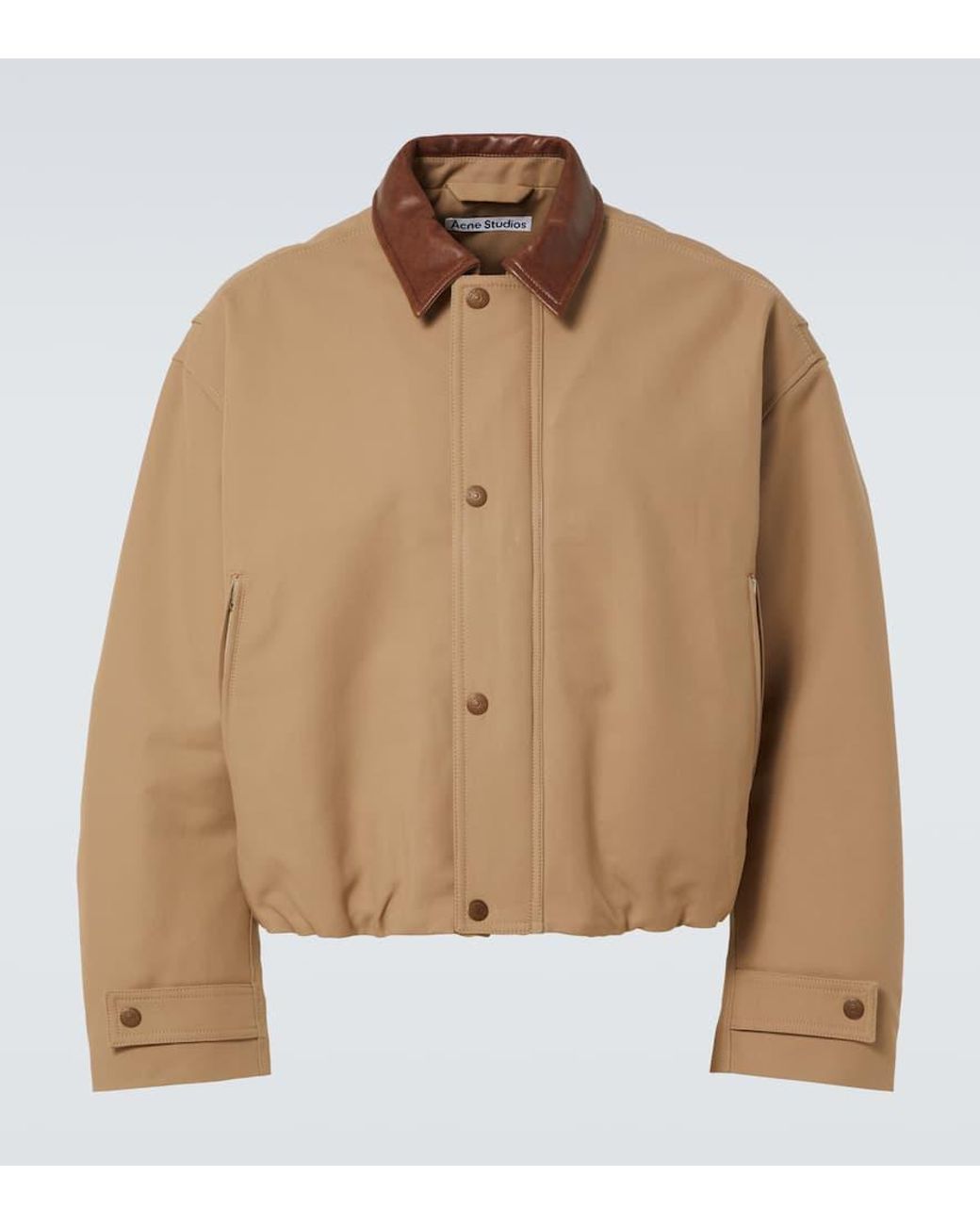 Acne Studios Cotton Twill Blouson in Brown for Men | Lyst