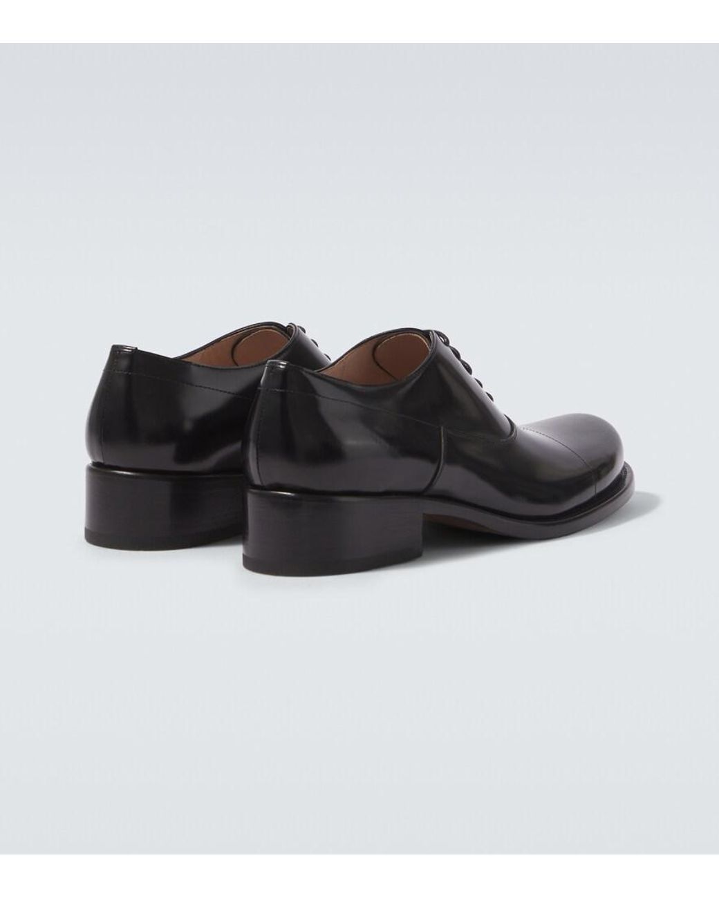 The Row Kai Leather Derby Shoes in Black for Men | Lyst