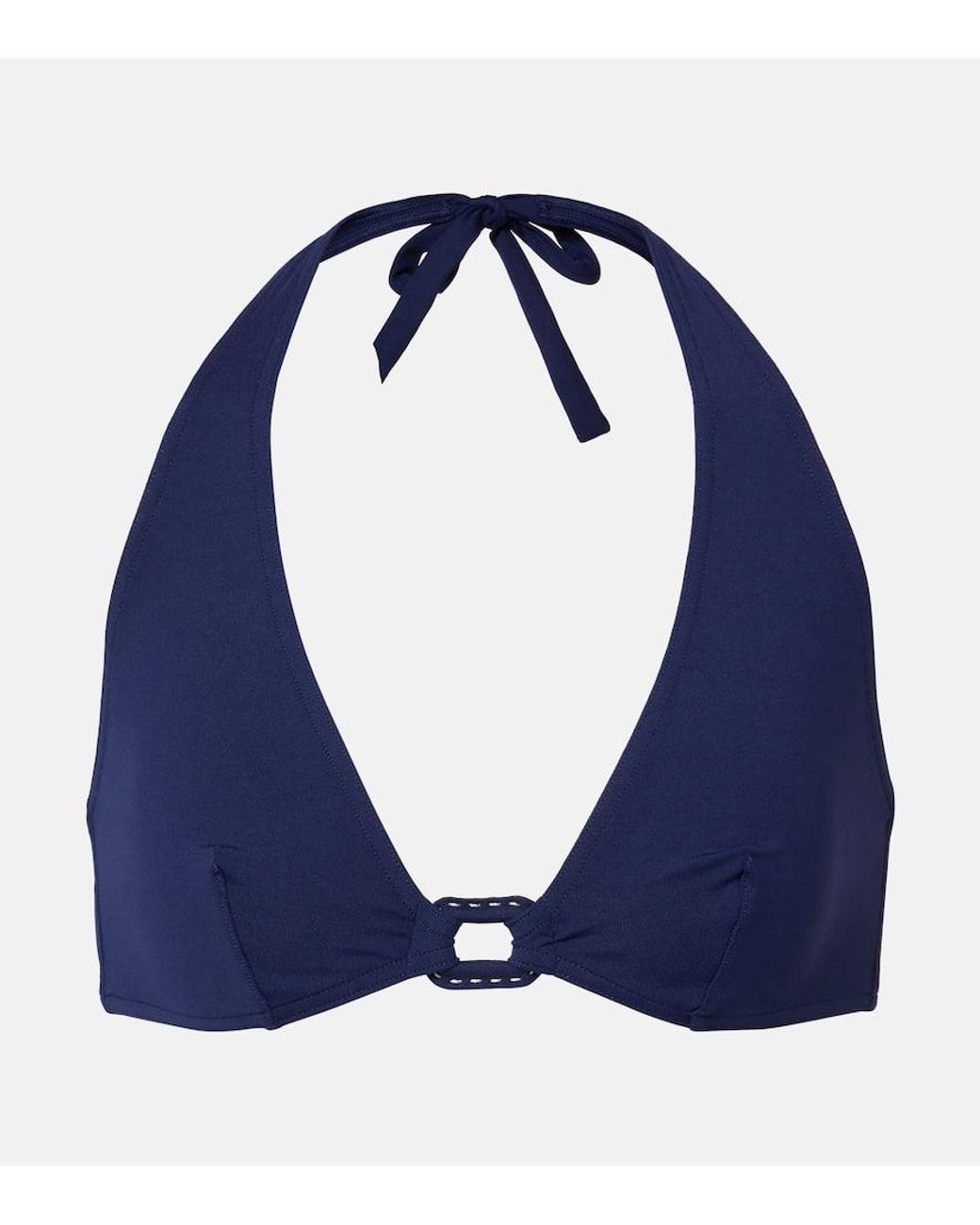 Eres Navire Embellished Bikini Top in Blue | Lyst