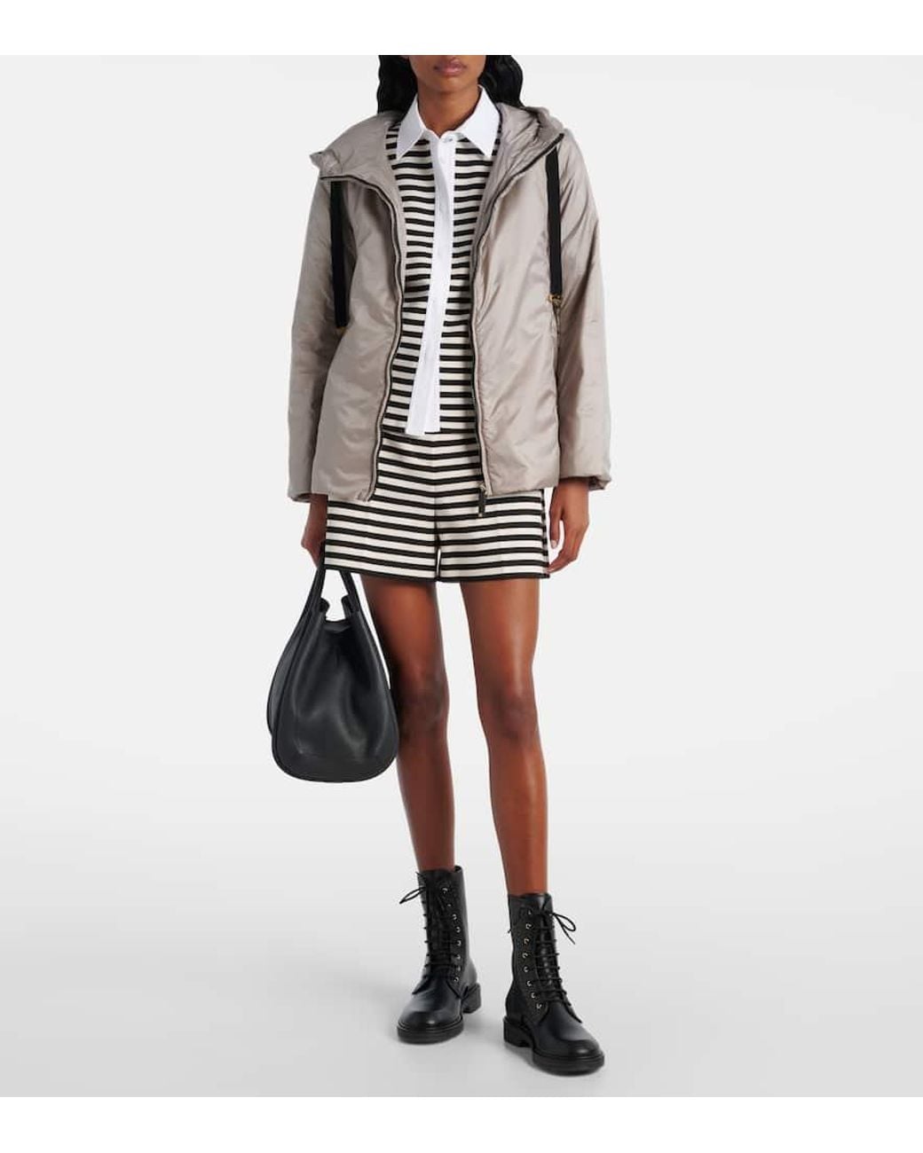 Max Mara Urbancombat Leather Combat Boots in Black | Lyst UK