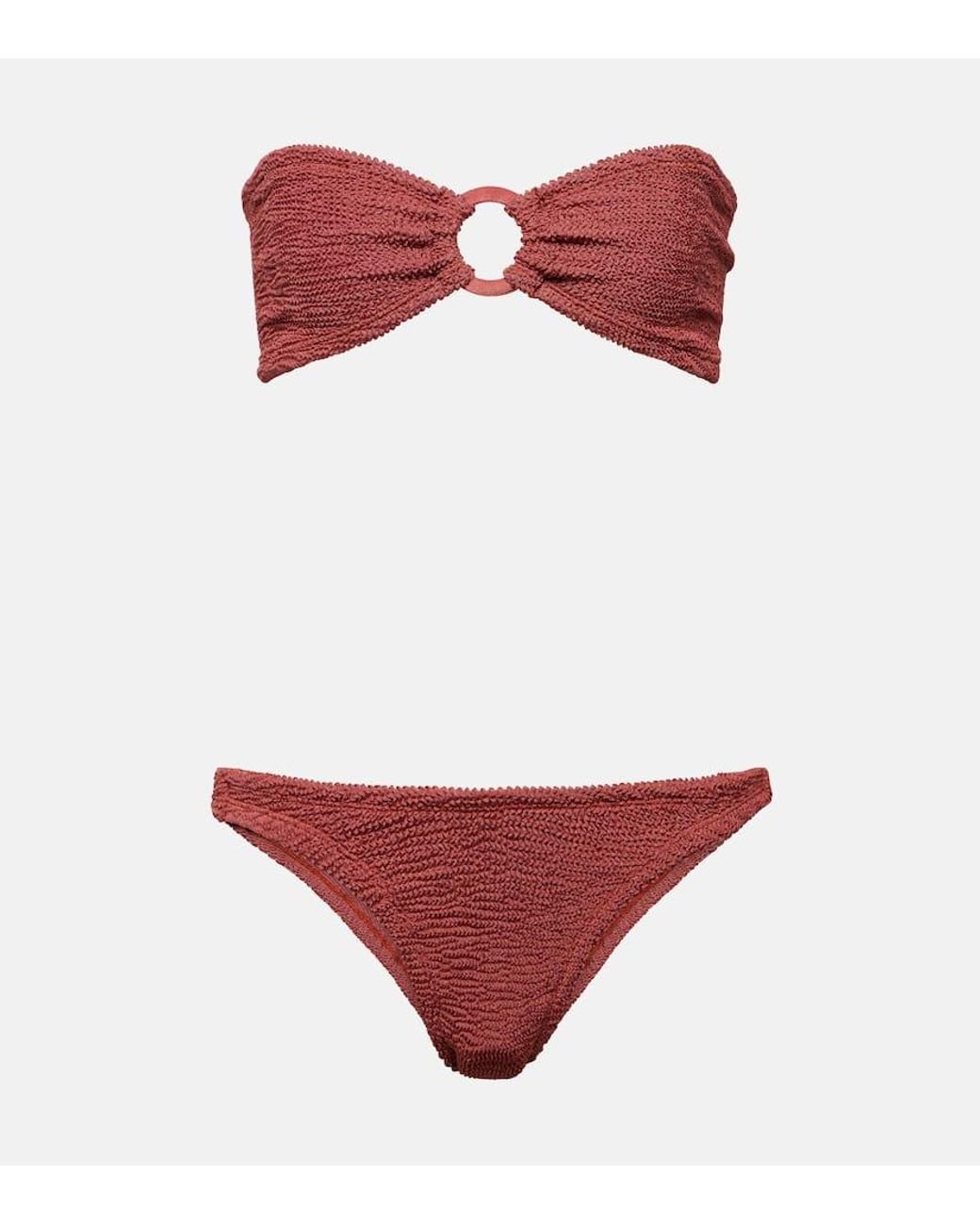 Hunza G Gloria Bandeau Bikini in Red | Lyst