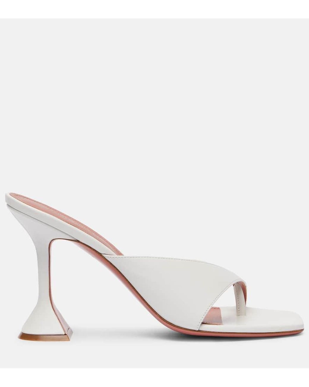 AMINA MUADDI Shiona 95 Leather Sandals in Pink | Lyst