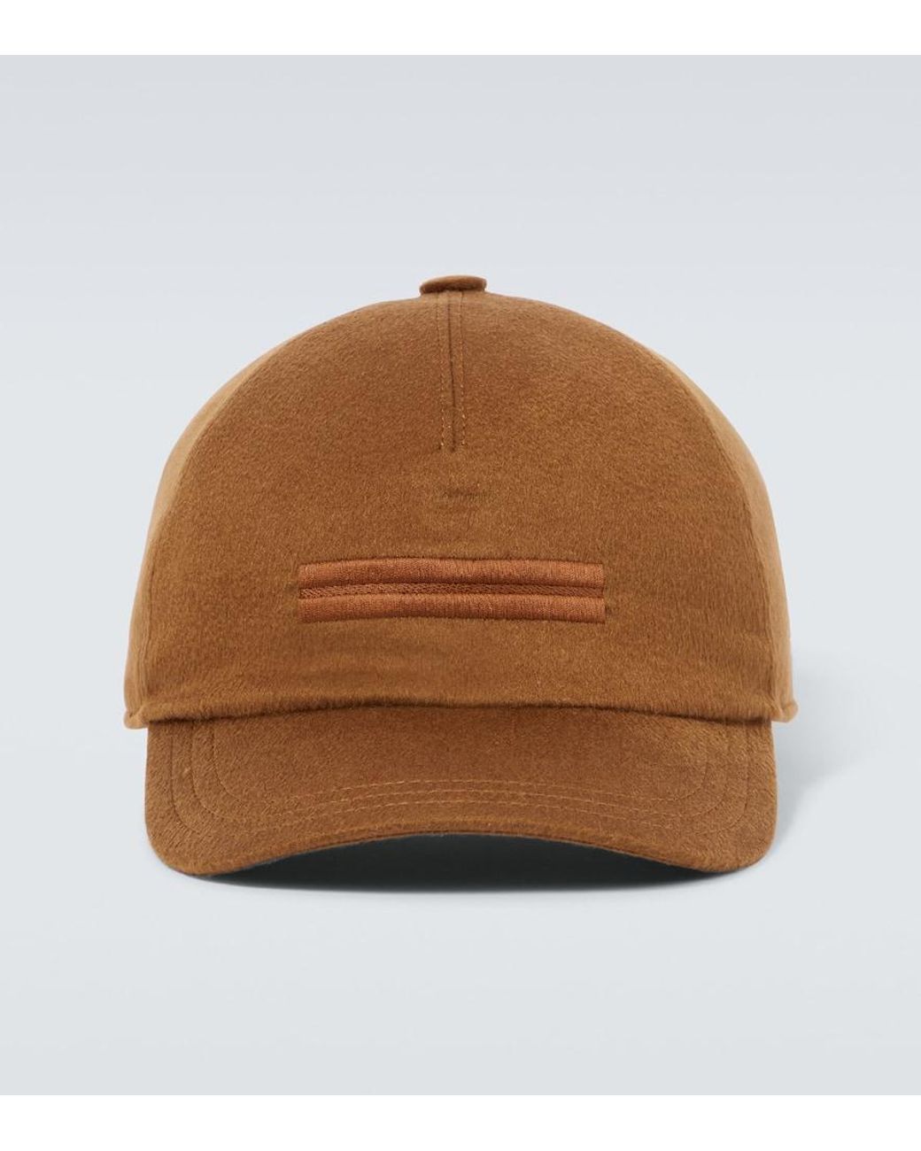 ZEGNA Cashmere Baseball Cap in Brown for Men | Lyst UK