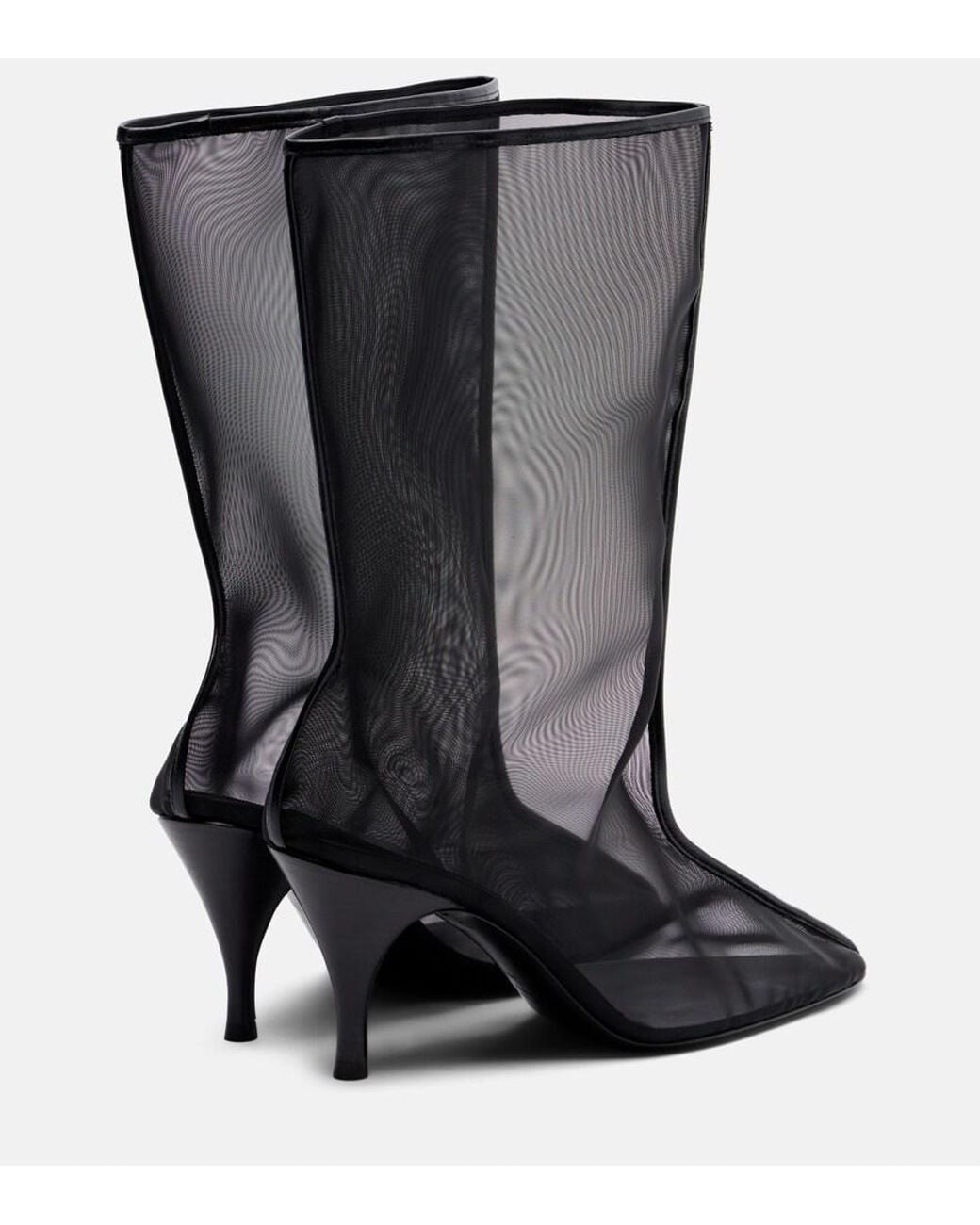 Herbert Levine Drawing A Blank 80 Mesh Mid-Calf Boots in Black | Lyst