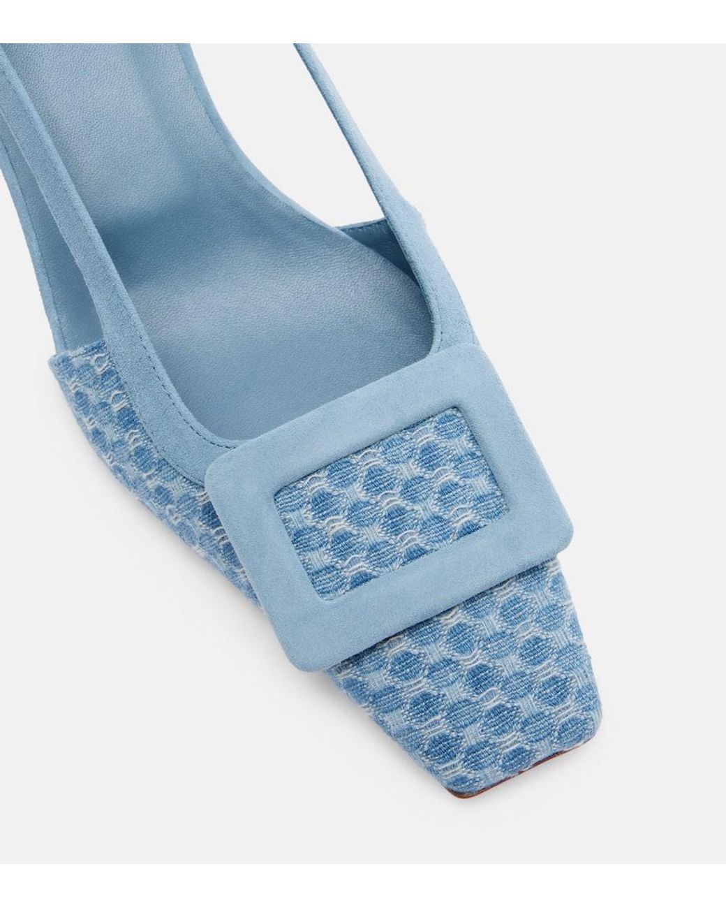 Roger Vivier Belle Vivier 45 Slingback Pumps in Blue | Lyst UK
