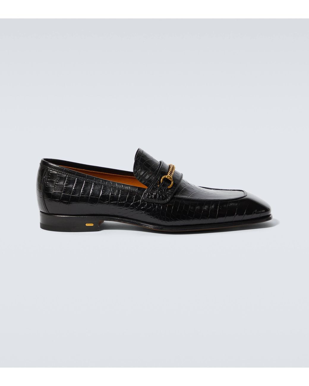 Tom Ford Bailey Croc-Effect Leather Loafers in Black for Men | Lyst UK