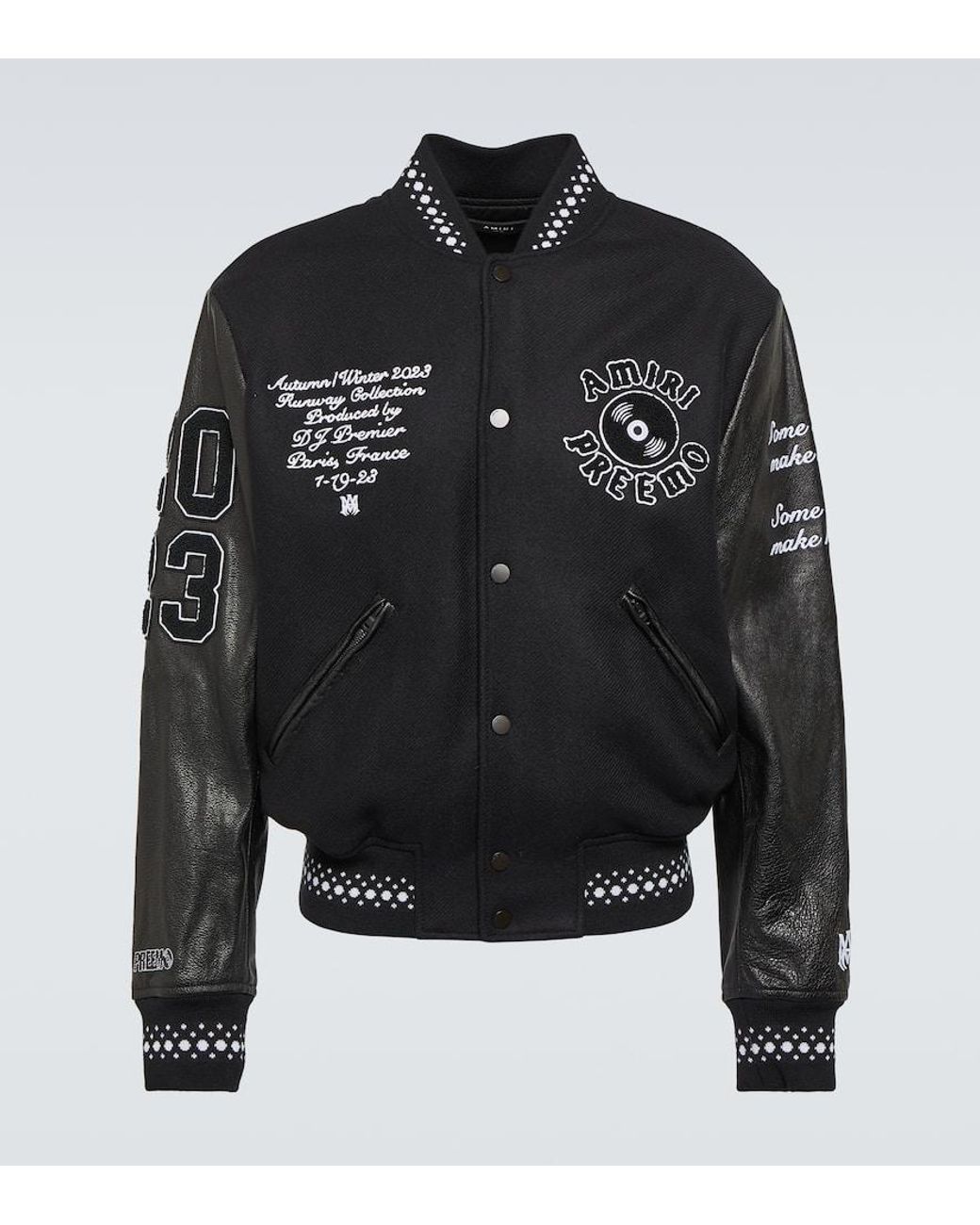 Amiri Dj Preemo Wool-blend Varsity Jacket in Black for Men | Lyst