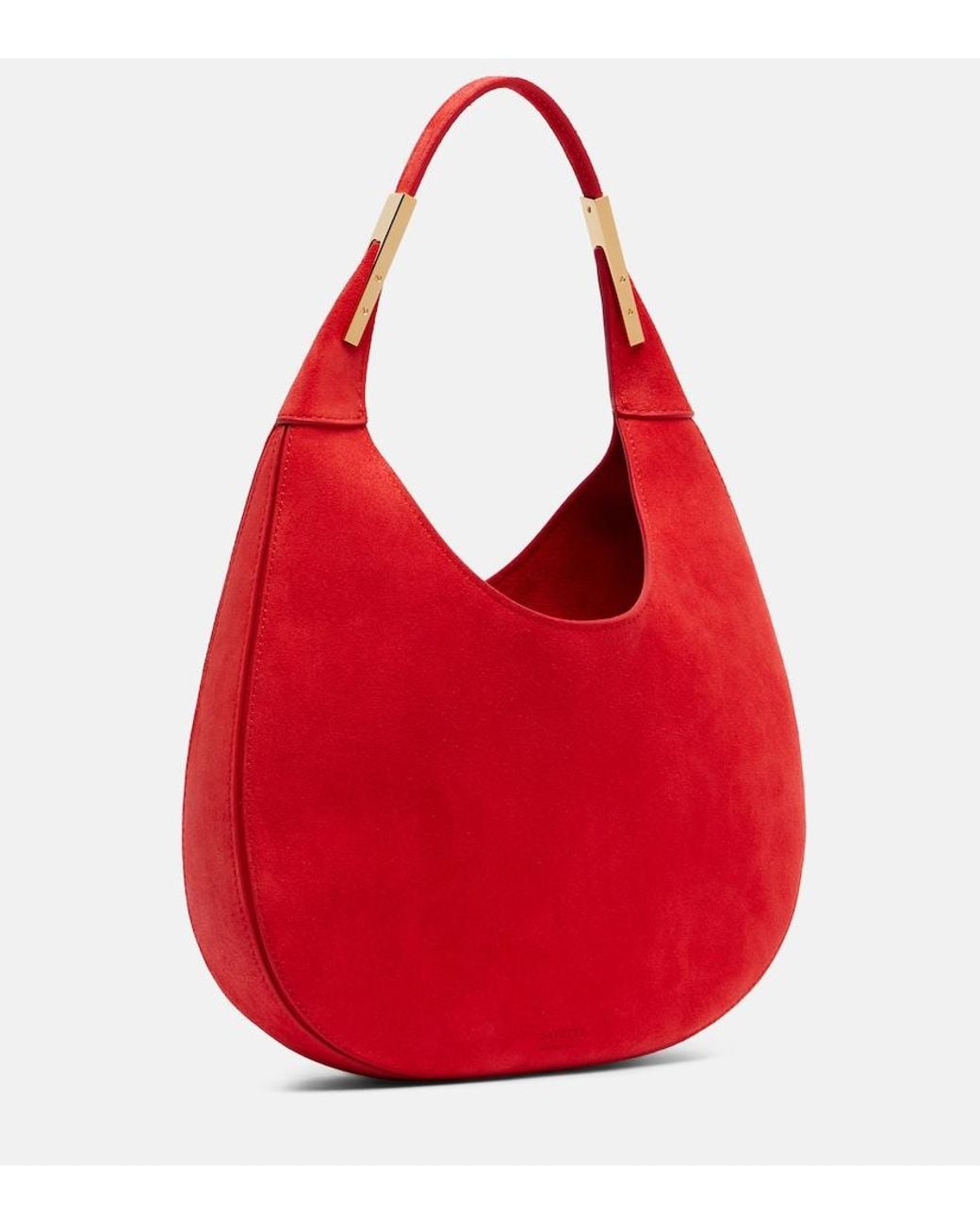 SAVETTE Florence Small Suede Shoulder Bag in Red | Lyst