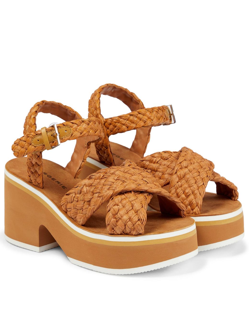 Robert Clergerie Chrissy Raffia Platform Sandals | Lyst Robert Clergerie Chrissy Raffia Platform Sandals | Lyst