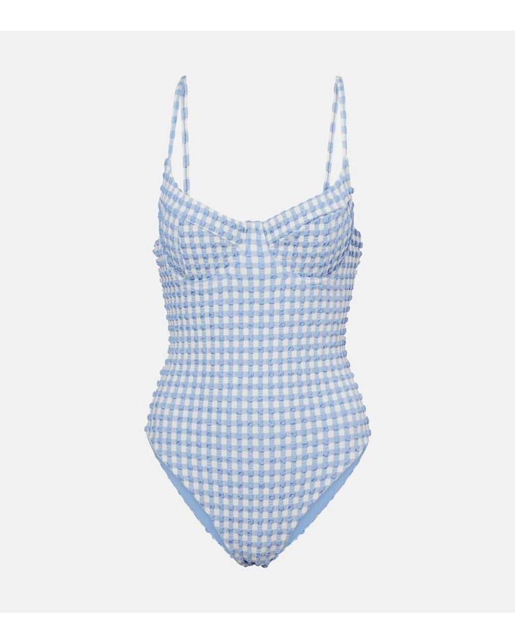 Jonathan Simkhai Suni Swimsuit in Blue | Lyst