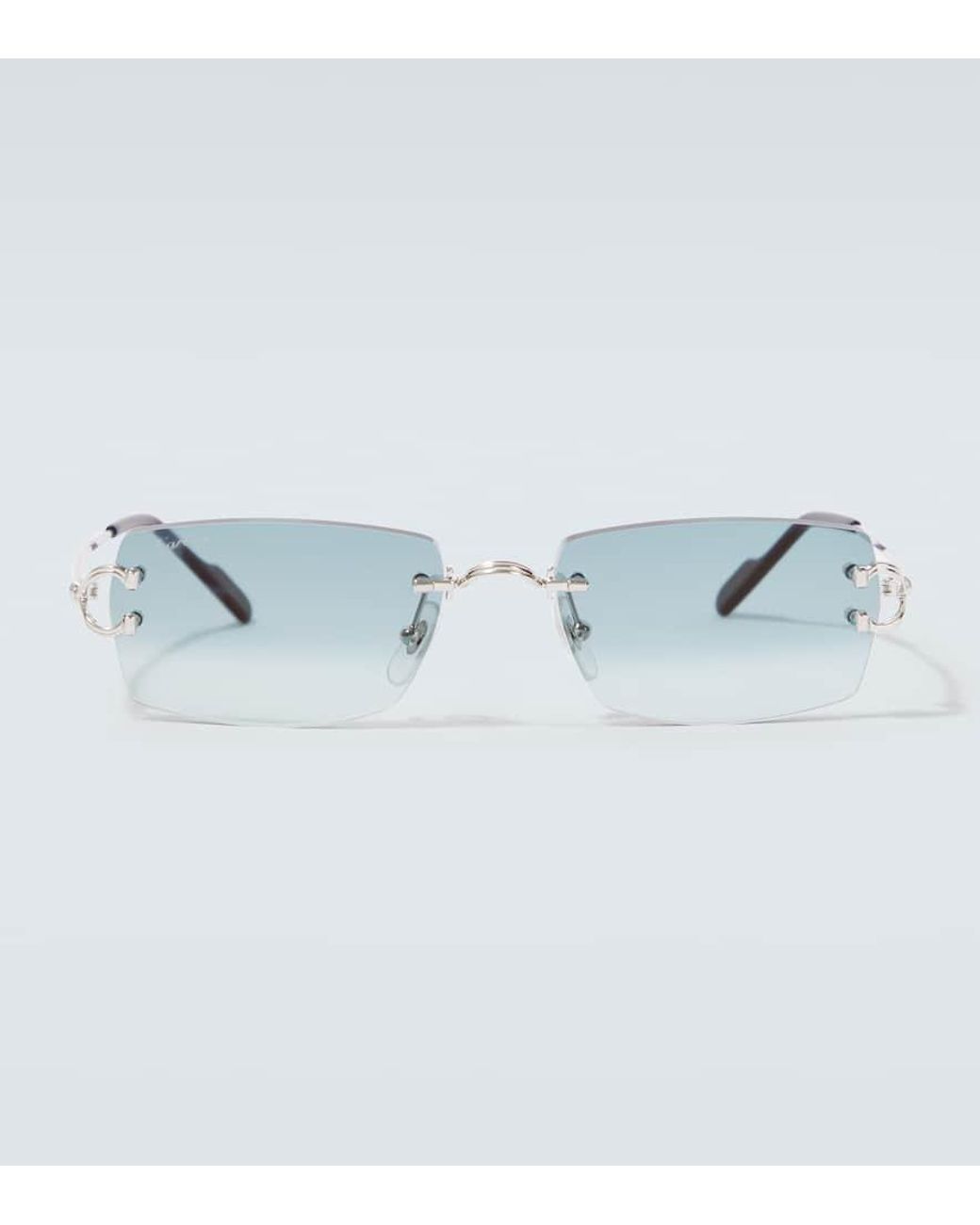 Cartier Signature C De Cartier Rectangular Sunglasses in Blue for Men ...