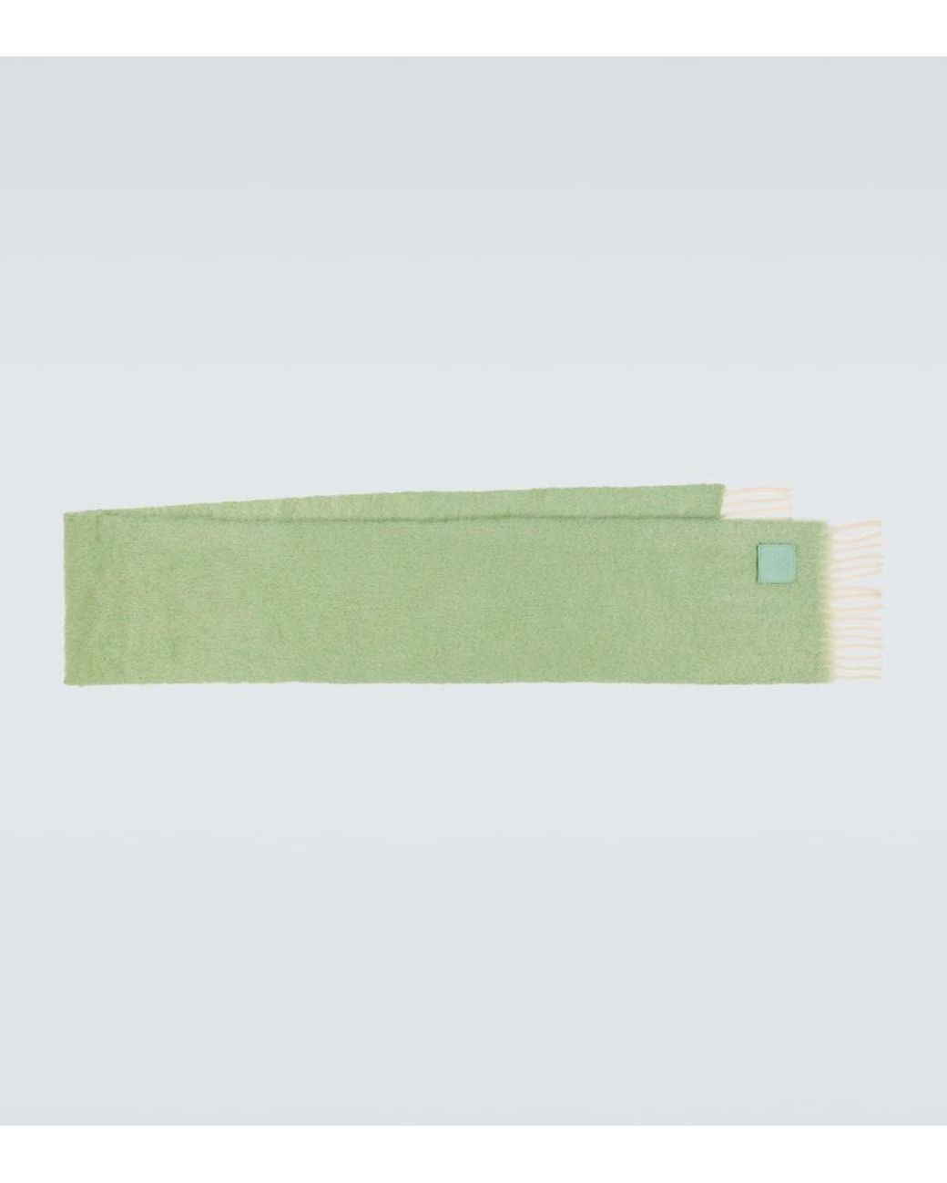 Loewe Anagram Mohair And Wool-blend Scarf in Green for Men | Lyst