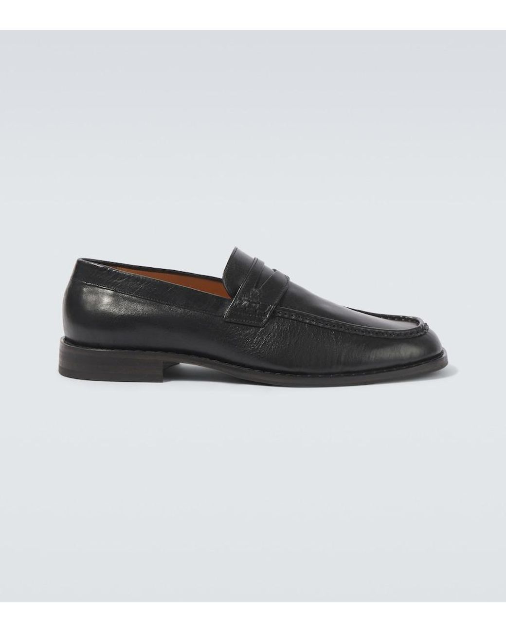 Our Legacy Light Leather Penny Loafers in Black for Men | Lyst