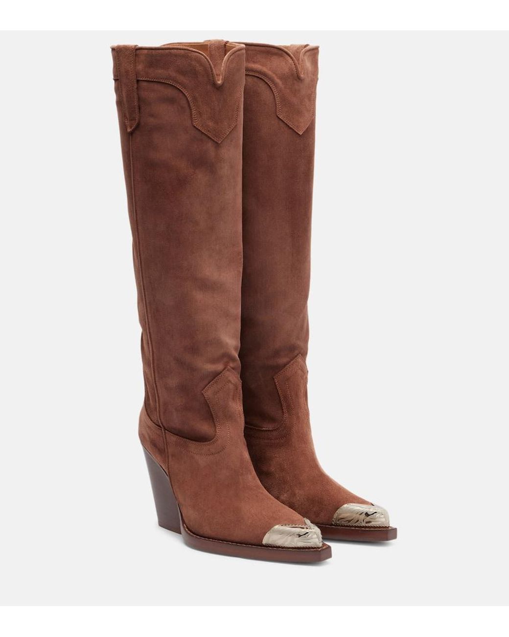 Paris Texas El Dorado Suede Cowboy Boots in Brown | Lyst