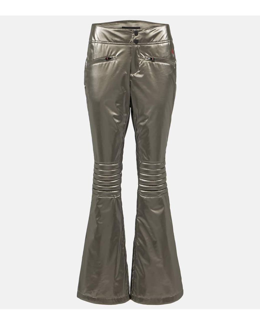 Perfect Moment Aurora Low-Rise Metallic Flared Ski Pants in Gray | Lyst