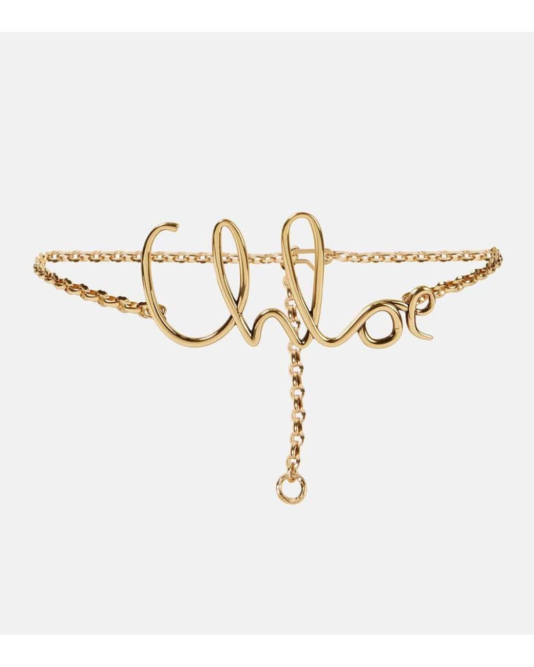 Chloé Iconic Chain Belt in Metallic | Lyst