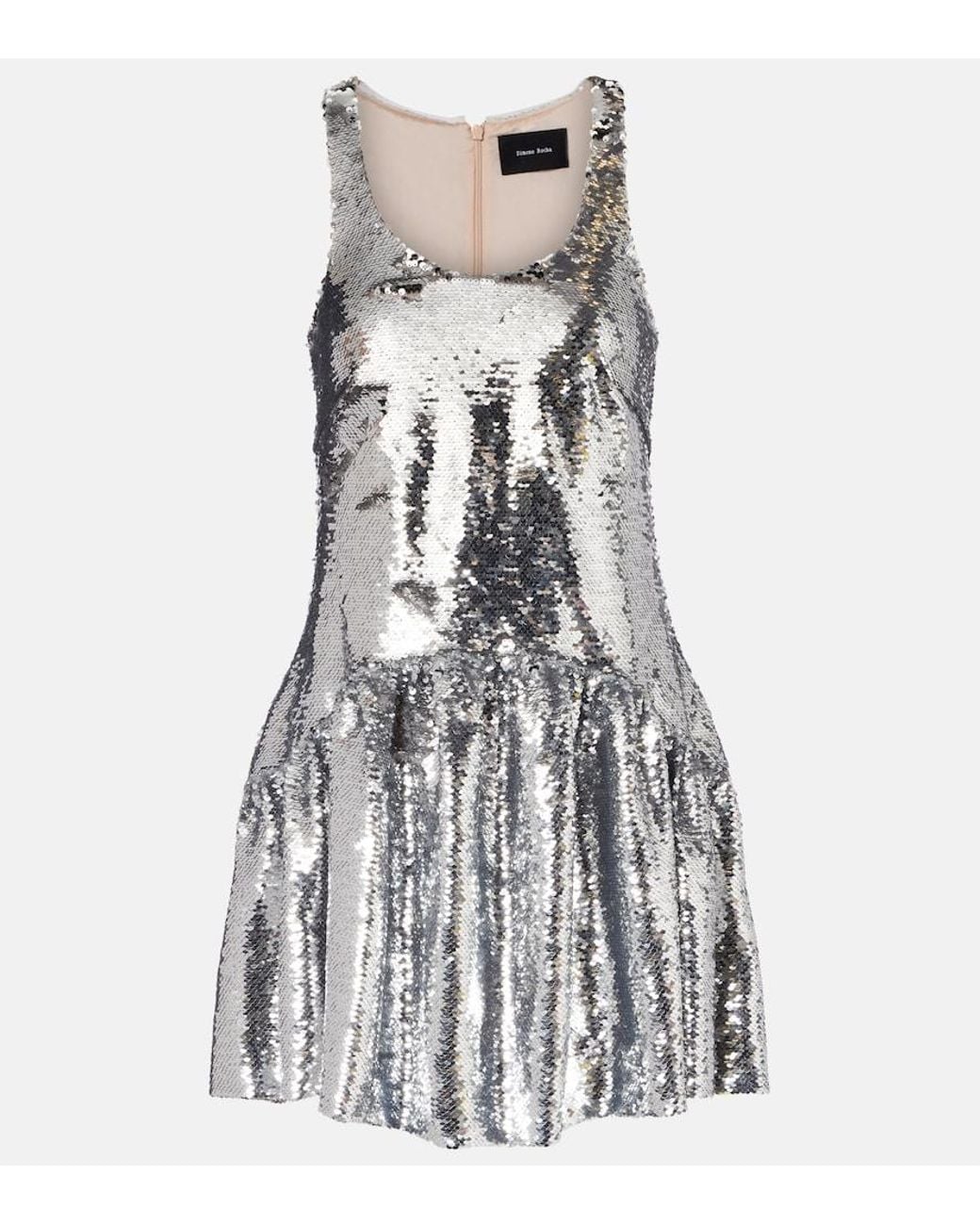 Simone Rocha Sequined Minidress in Metallic | Lyst