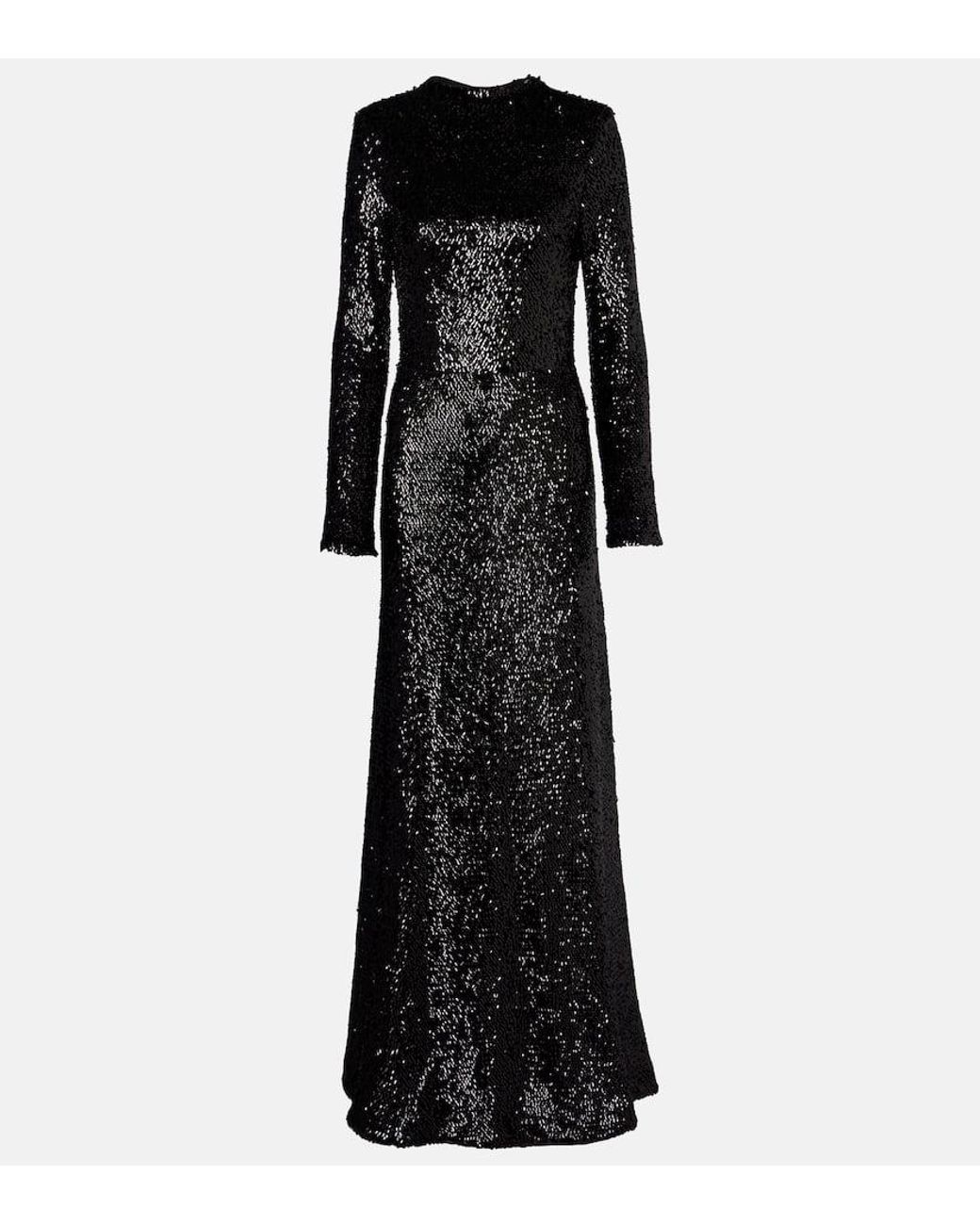Jonathan Simkhai Beatrice Sequined Gown in Black | Lyst UK