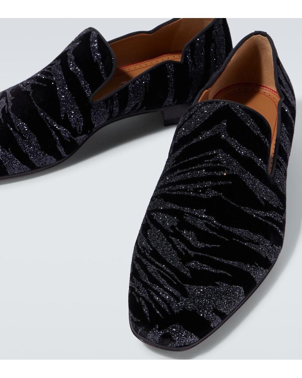 Christian Louboutin Dandy Chick Velvet Loafer in Black for Men | Lyst